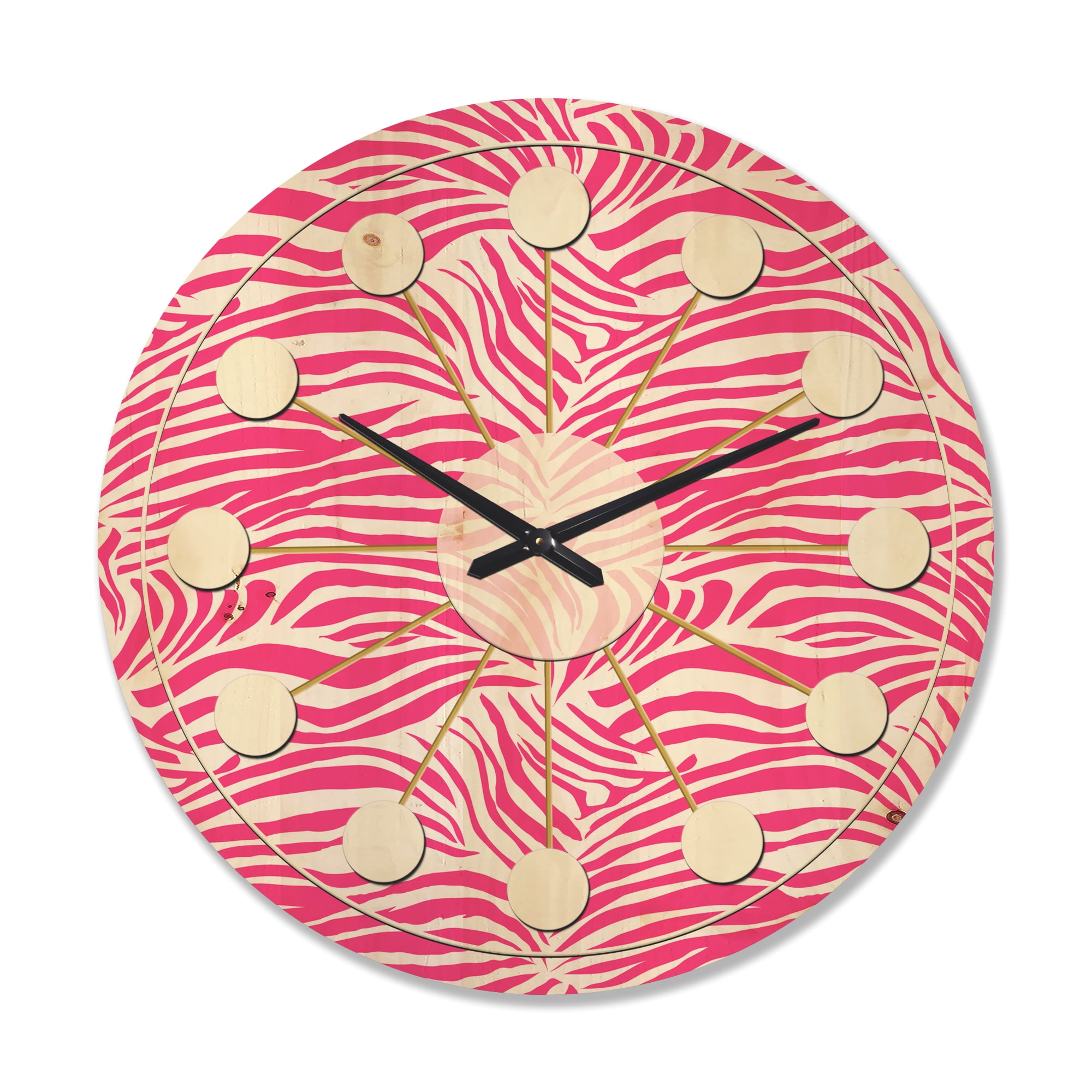 Free Shipping! Designart Glamour Zebra Pink Pattern Mid-Century Modern ...