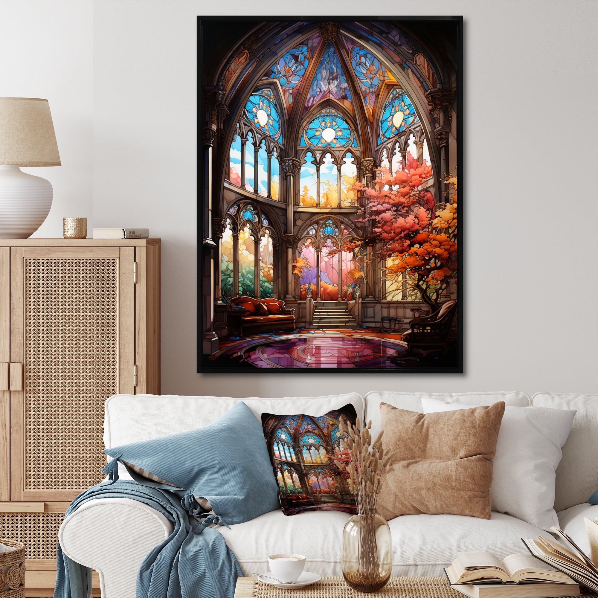Designart "Glass Windows Church Stained wall decor II" Spiritual ...