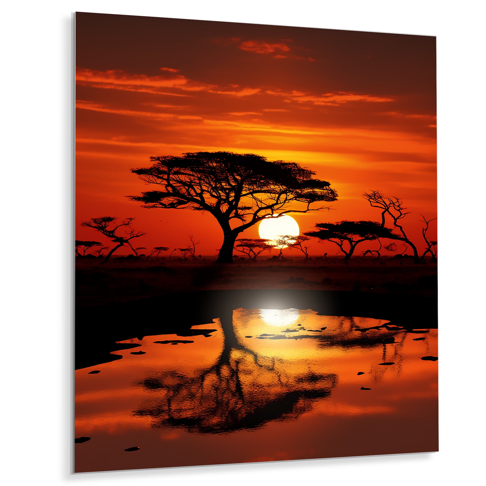 Designart "Global Traditions Savannah Dusk" African American Metal Wall ...