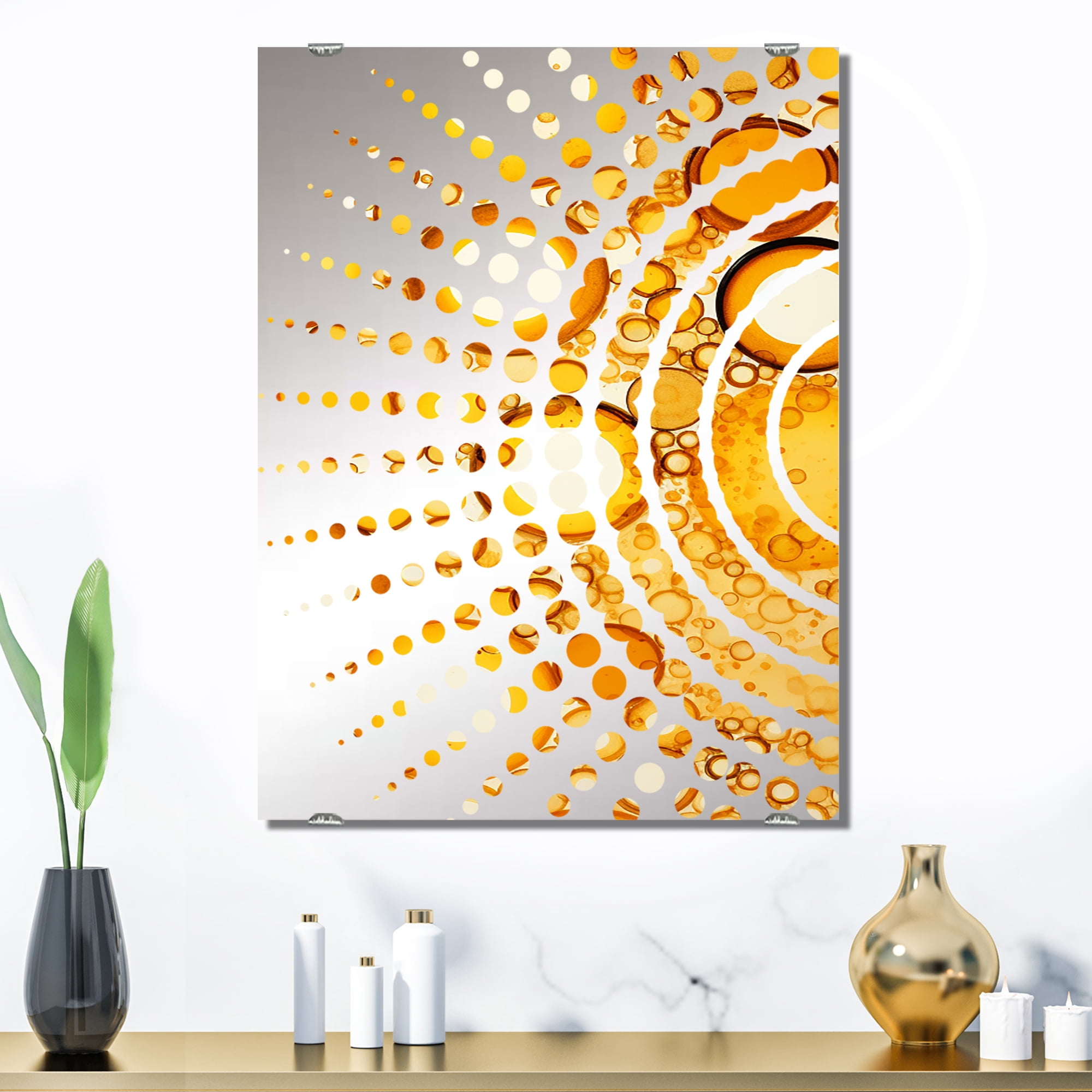 Designart "Glowing Sunset Spiral Daydream IIII" Abstract Collages ...