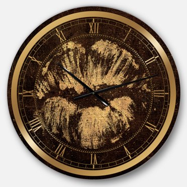 Designart 'Purple Lip Makeup ' Modern wall clock - Walmart.com