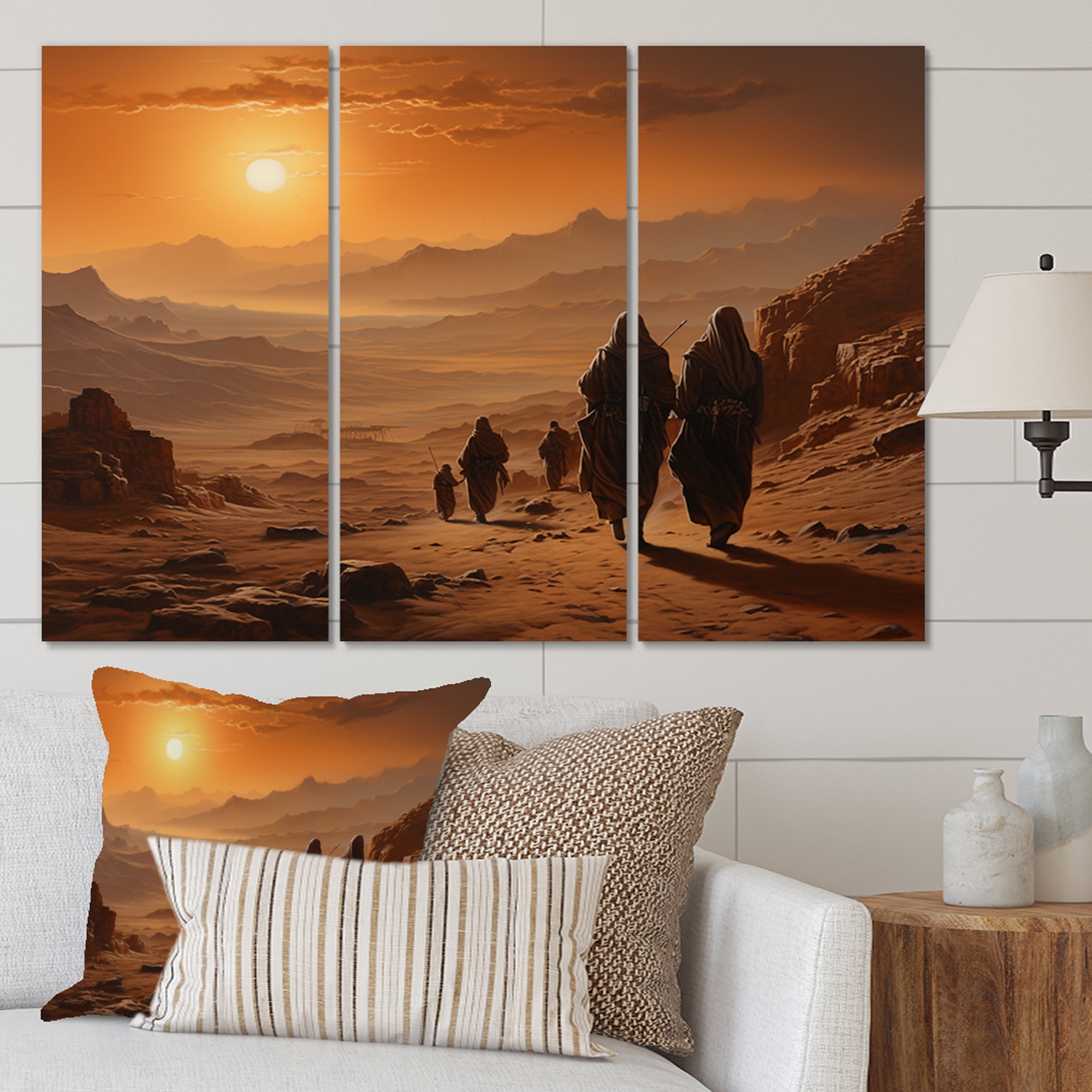 Designart "Golden Dome Islam painting III" Islamic Wall Art Prints Set ...