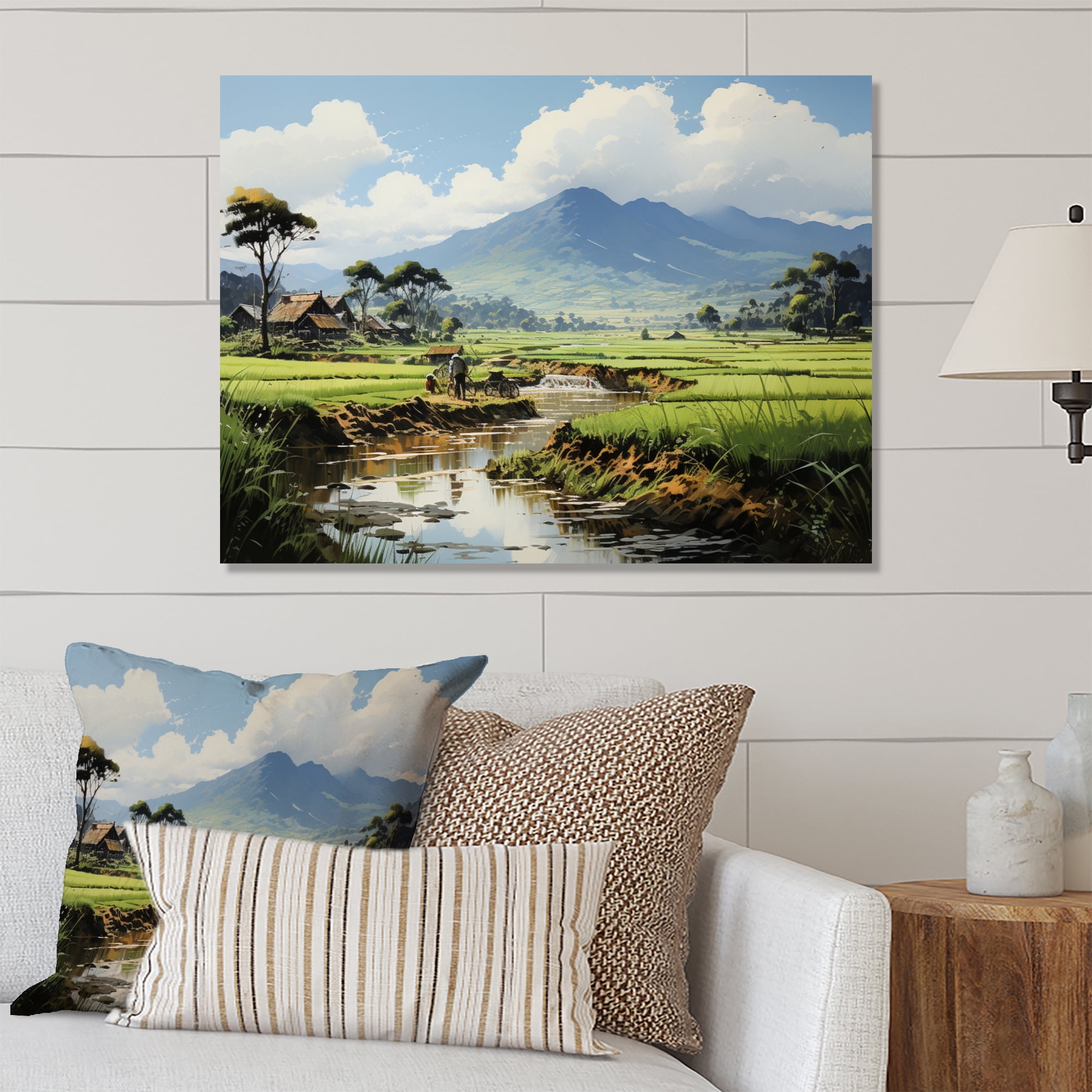 Designart "Golden Rice Fields Scenic Vietnam" Vietnam Metal Art Living ...