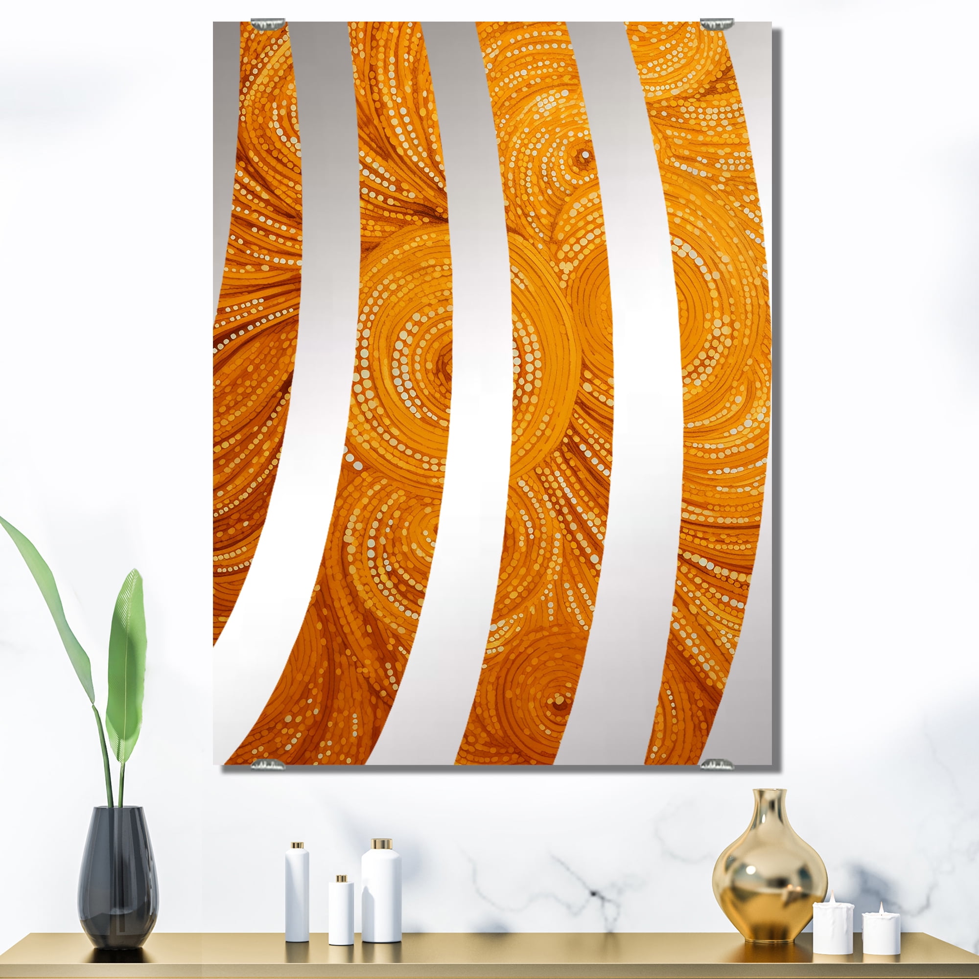 Designart "Golden Spiral Sunset Reverie II" Abstract Collages Oversized ...