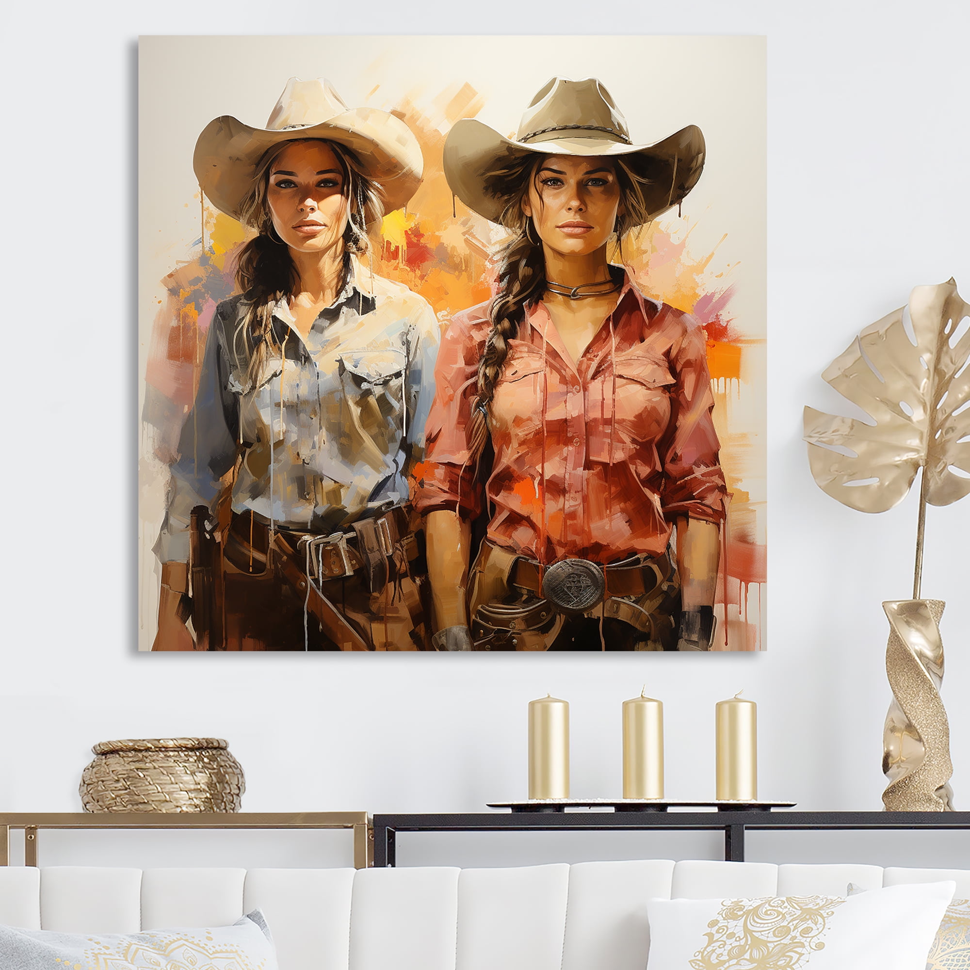 Designart "Grace of Western Cowgirls I" People Wall Art - International ...