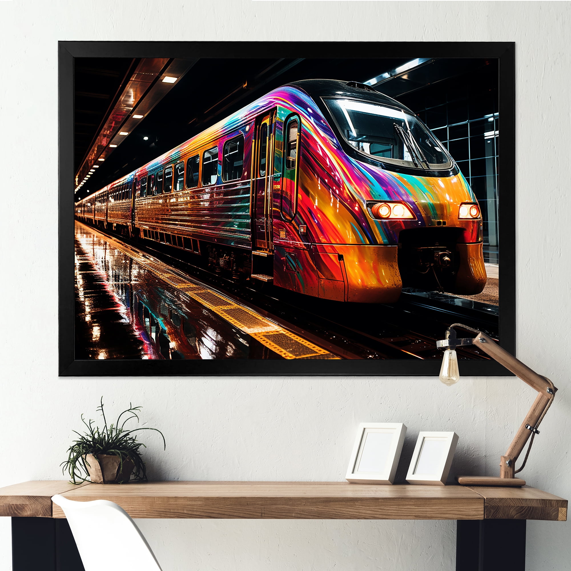 Designart "Graffiti Adventure Colorful Train Journey" Performing Arts ...
