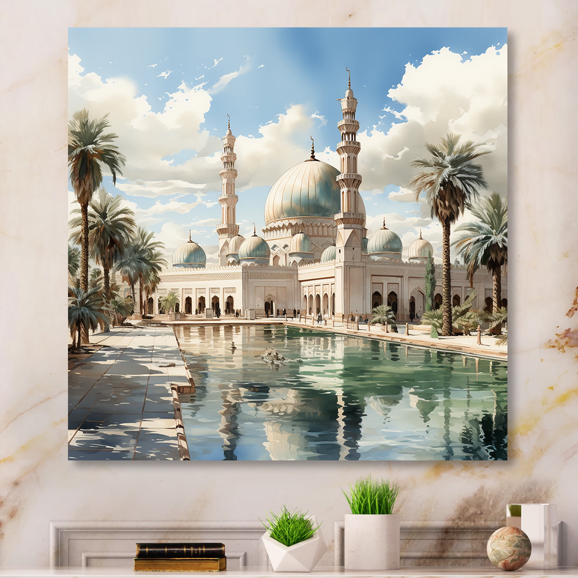 Designart "Grand Mosque of Sheikh Zayed I" Spiritual Wall Art - Global ...