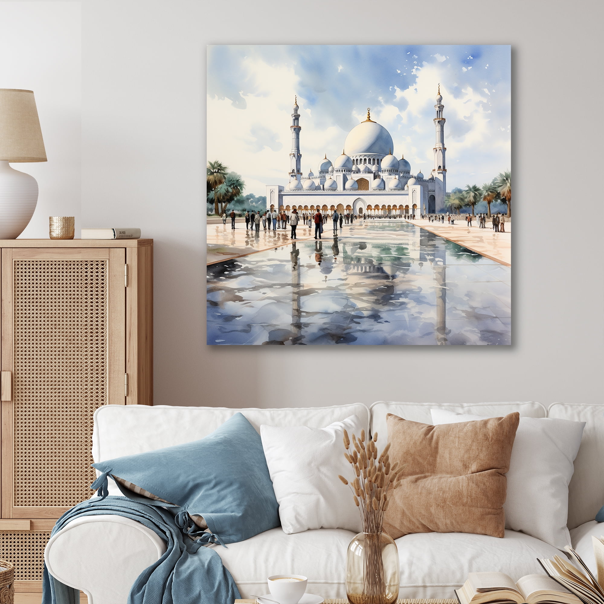 Designart "Grand Mosque of Sheikh Zayed II" Spiritual Wall Art - Global ...