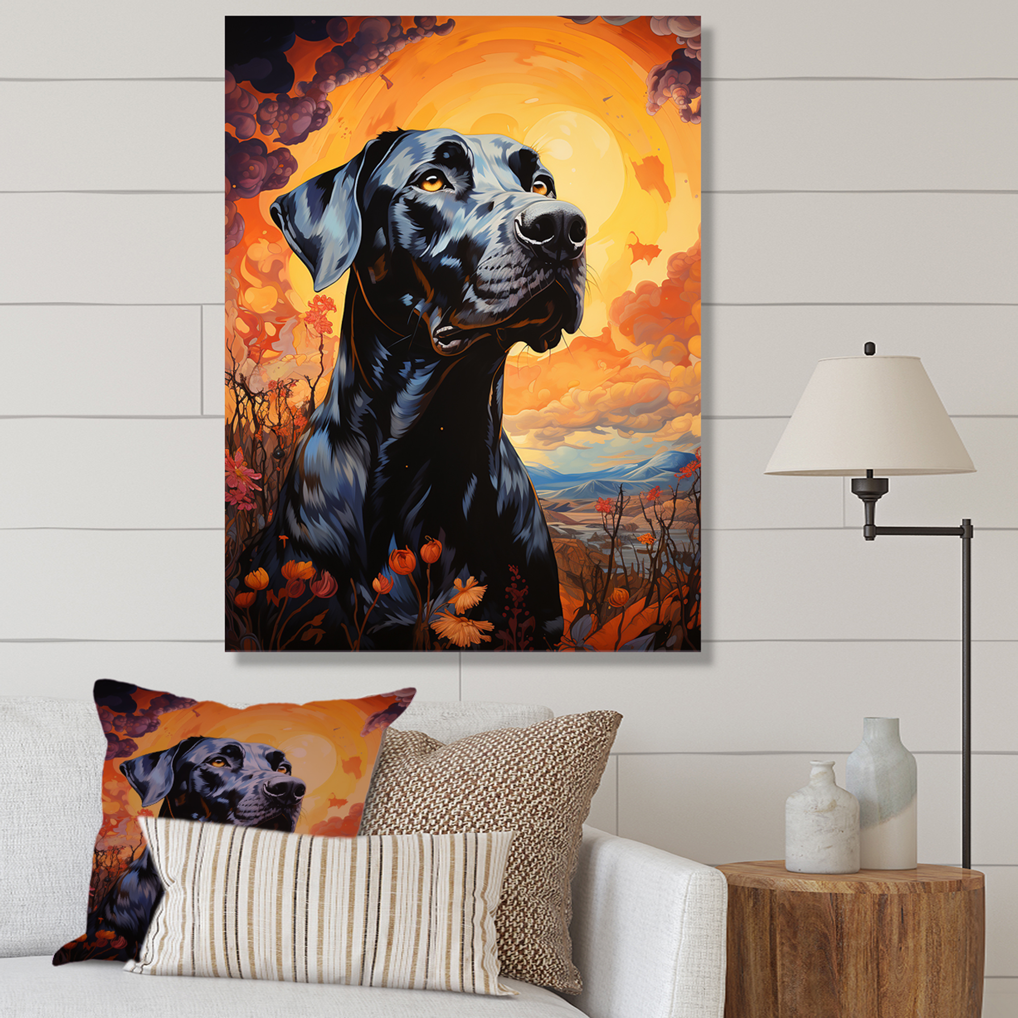 Designart "Grandeur Of The Great Dane I" Animals Dog Canvas Art Print ...