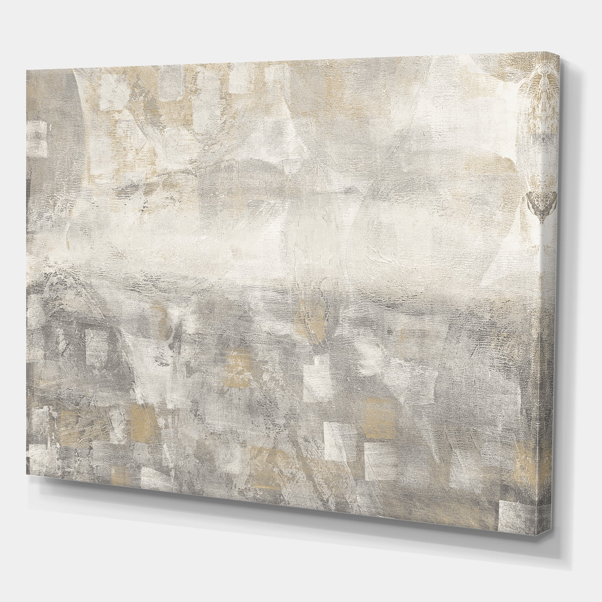 Designart Gray Abstract Watercolor Canvas Art - Walmart.com