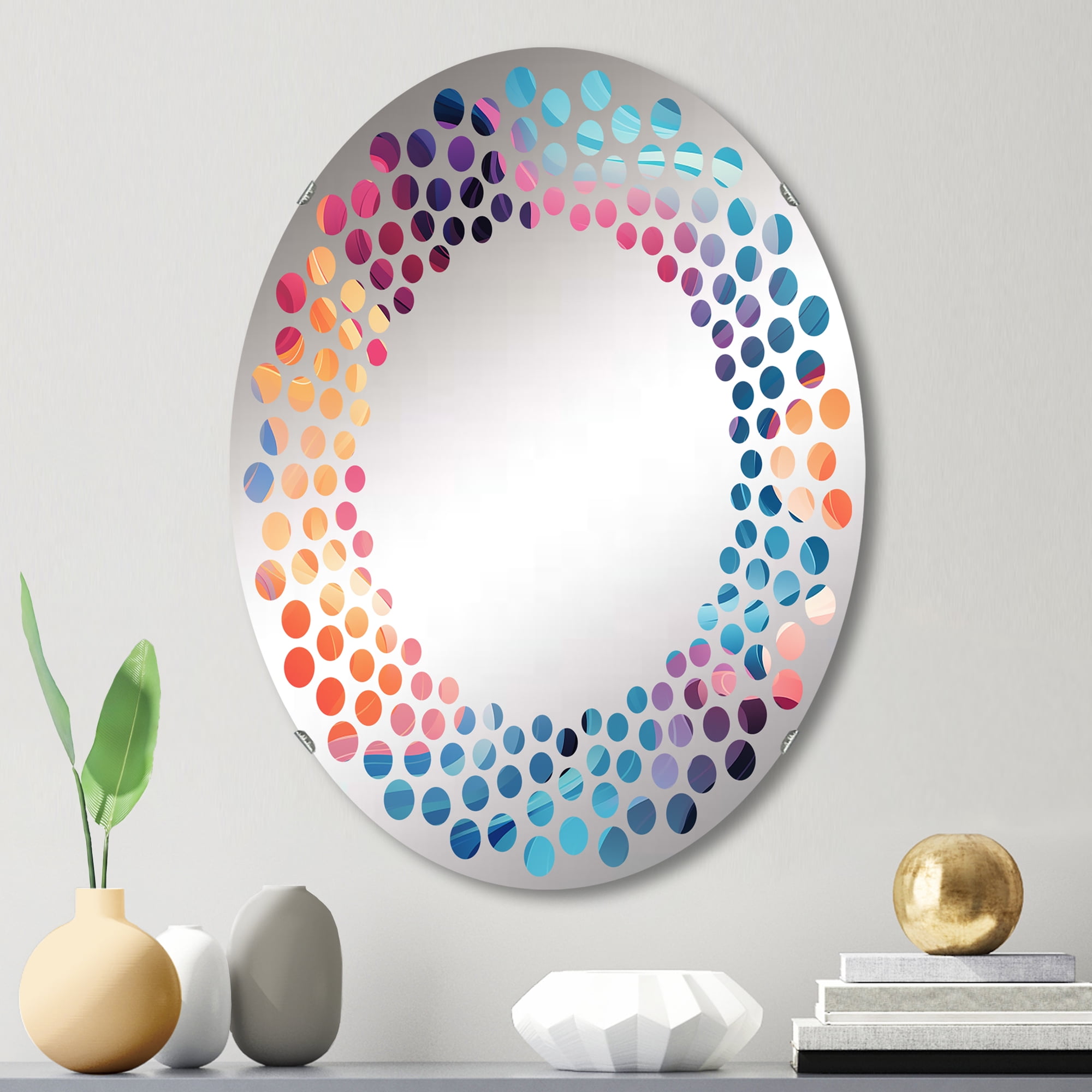 Designart "Groovy Gradient Canvas in Colorful Pop Art I" Geometric ...