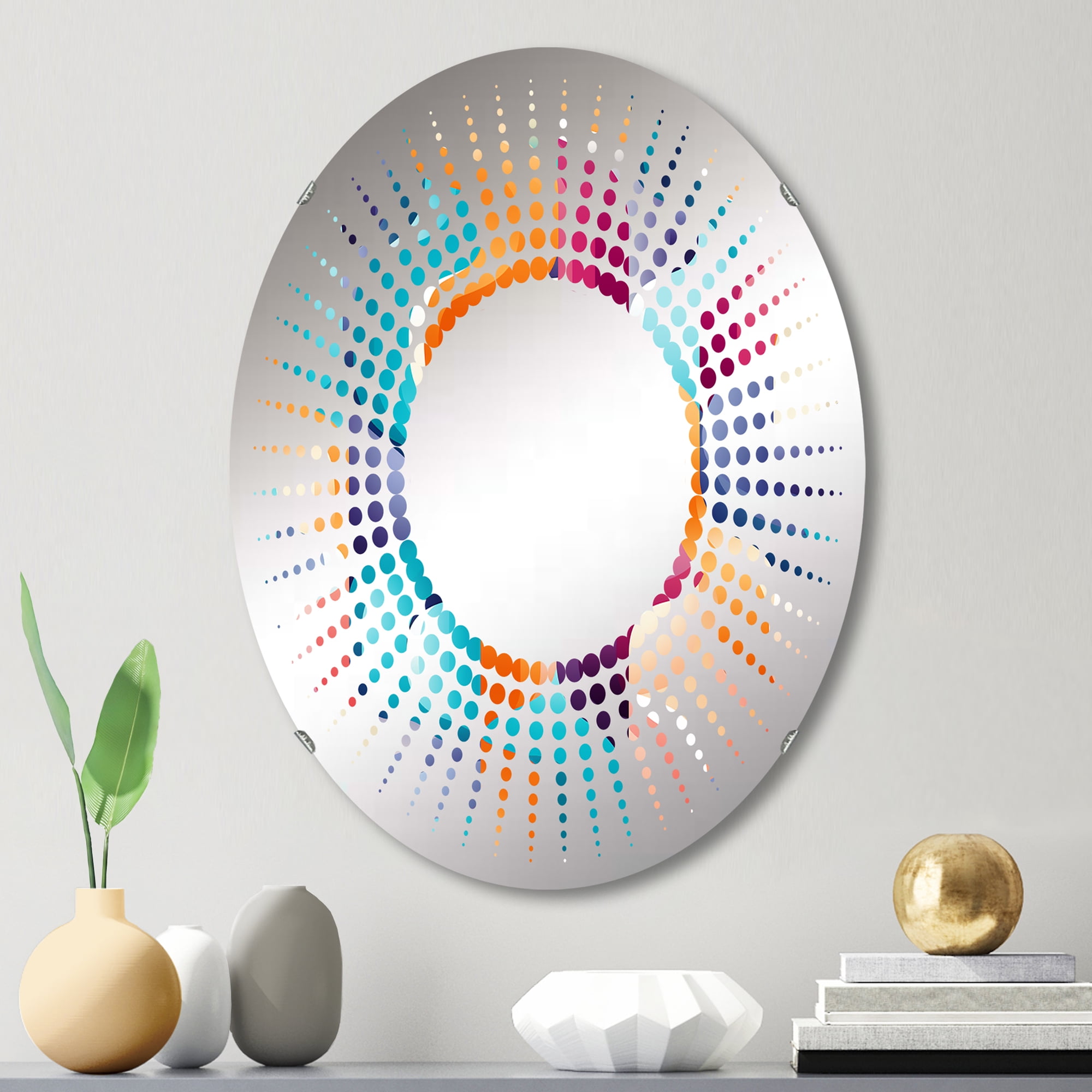Designart "Groovy Gradient Canvas in Colorful Pop Art II" Geometric ...