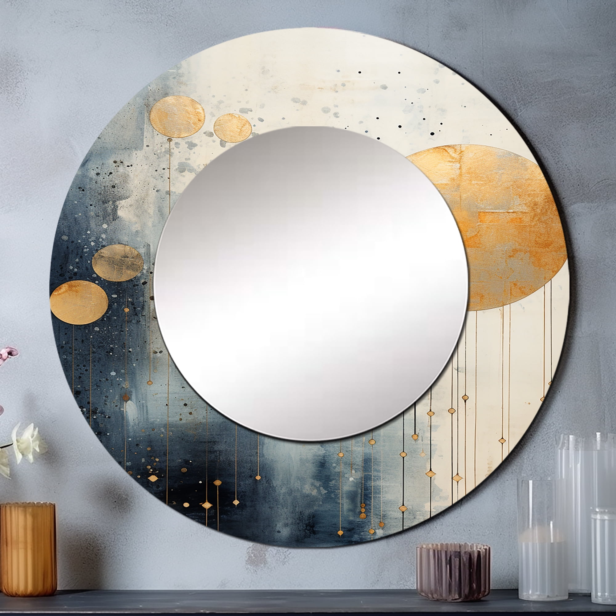 Designart "Grunge Collage In Astrological Minimalism" Astrology Beige ...