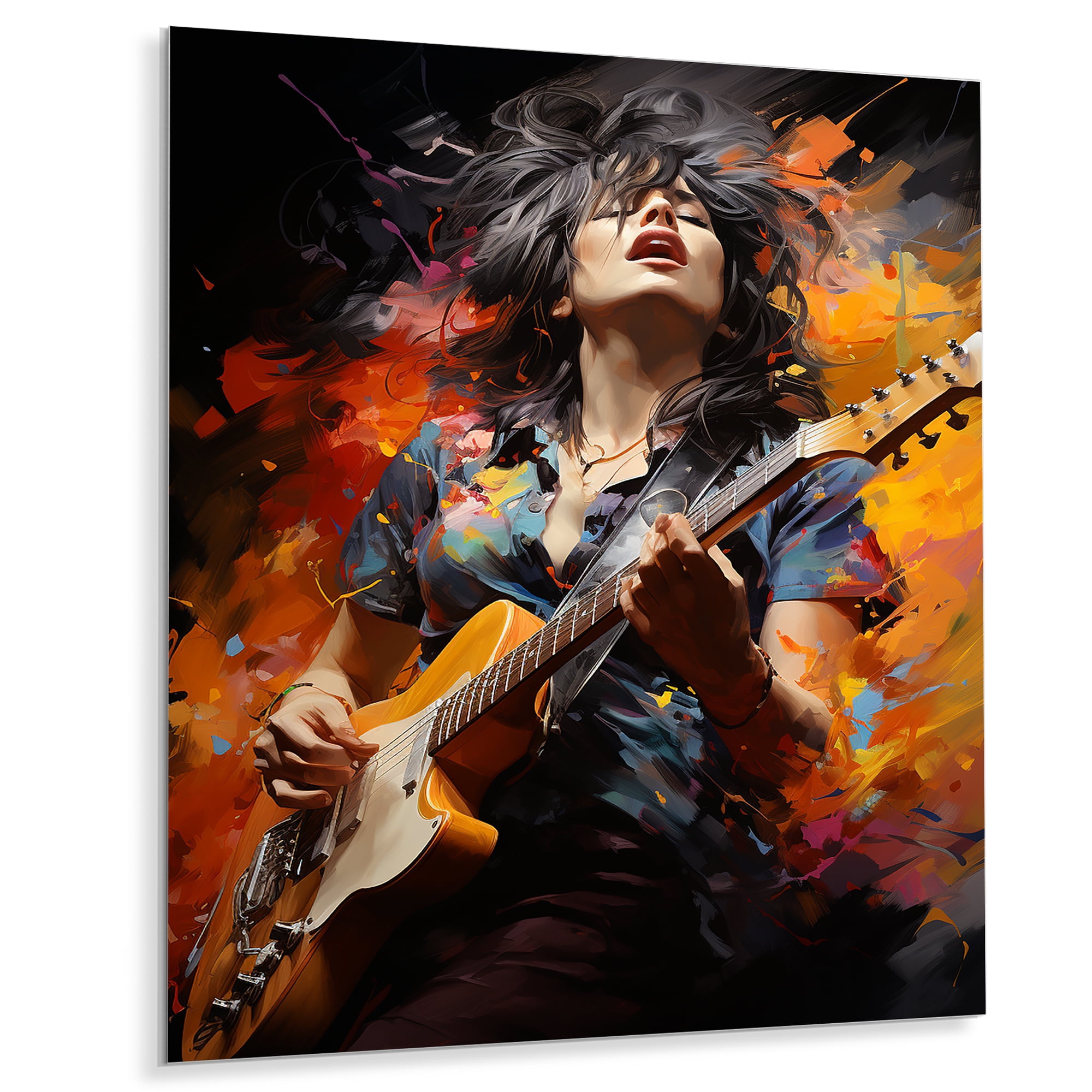 Designart "Gypsy Strings Legends" Portrait Metal Wall Decor - Walmart.com