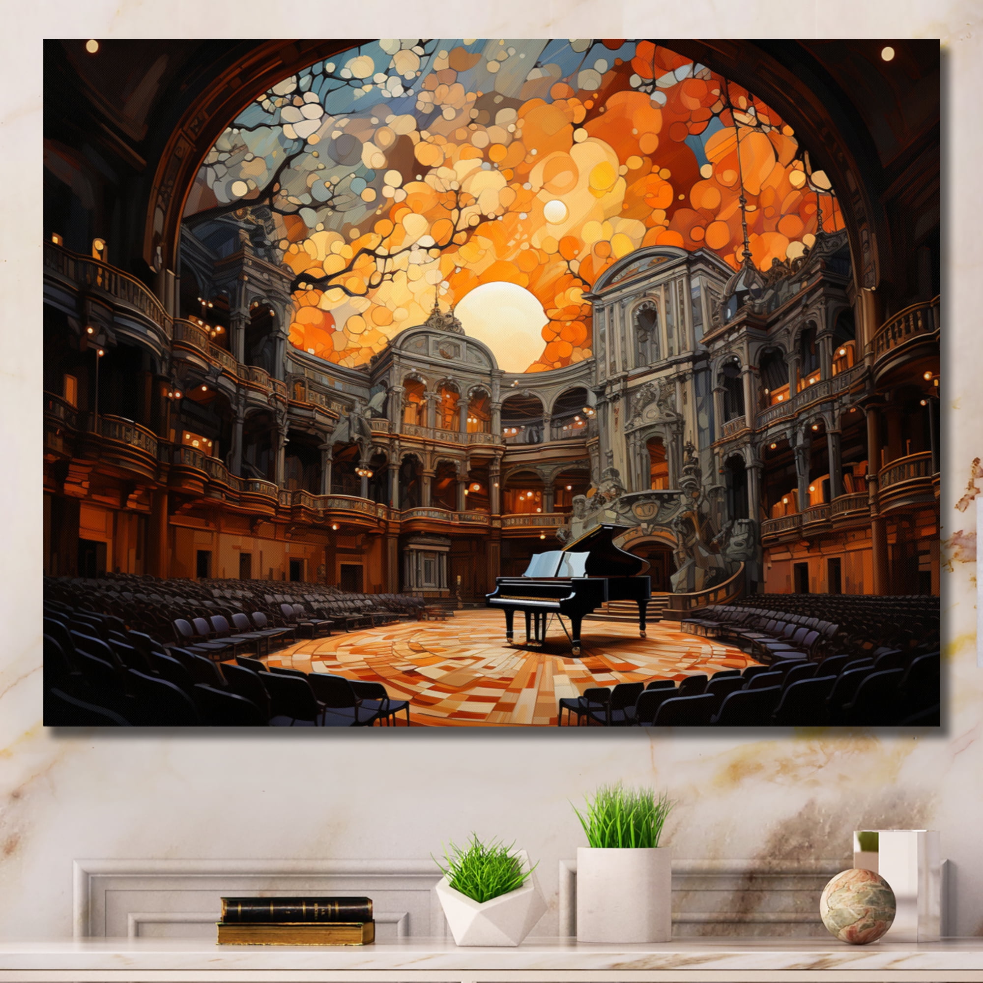 Designart "Hall Of Concert Halls art painting III" Architecture Wall ...