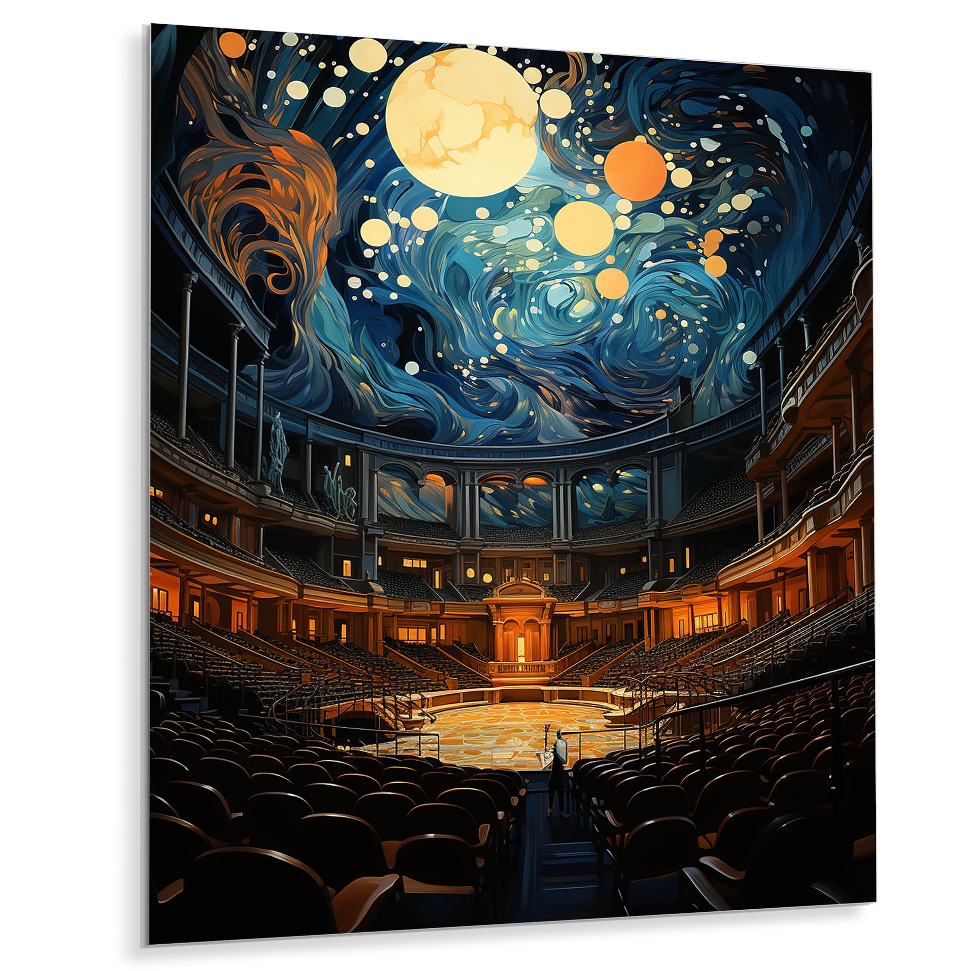 Designart "Hall Of Concert Halls art painting IV" Concert Halls Metal ...