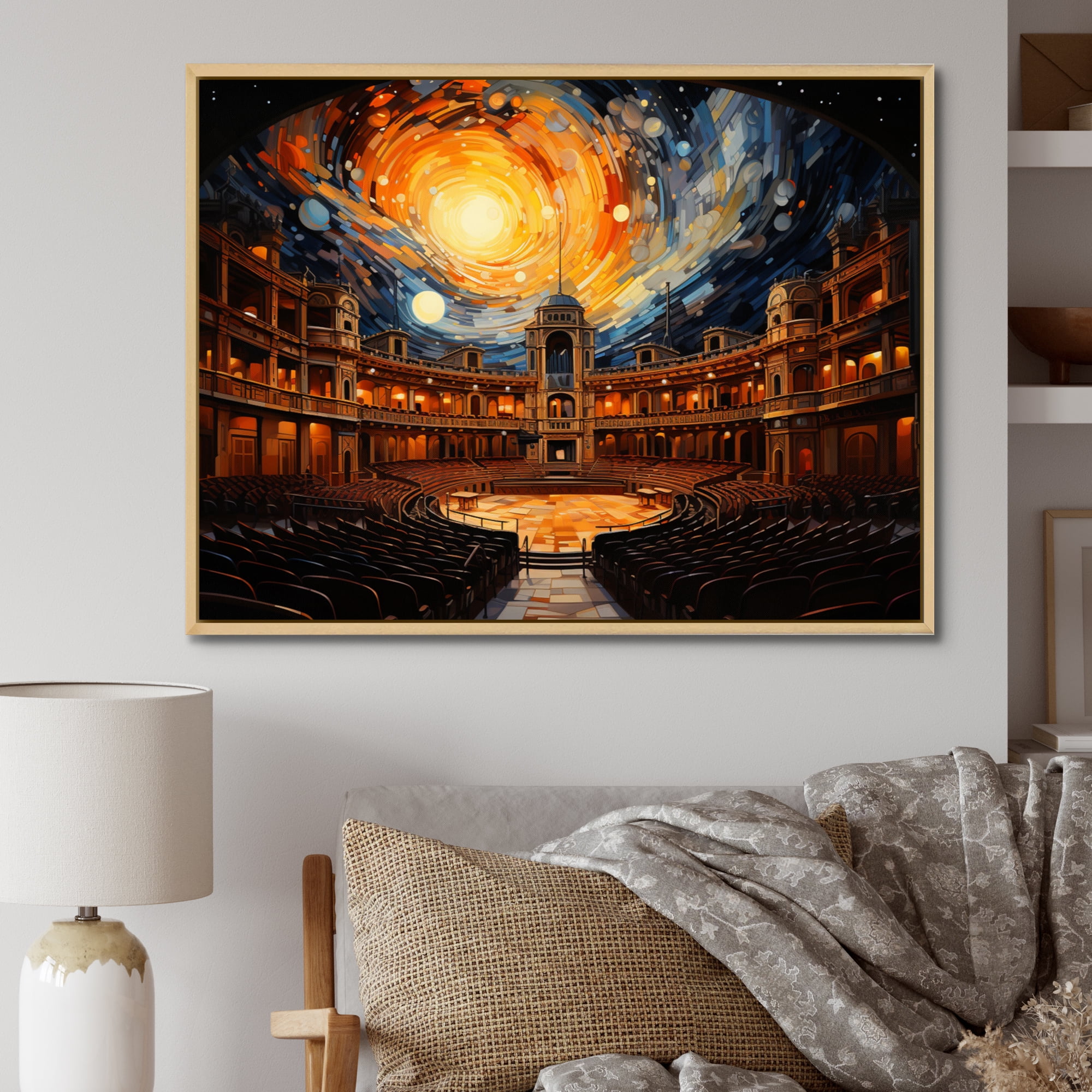 Designart "Hall Of Concert Halls art painting VI" Architecture Floater ...