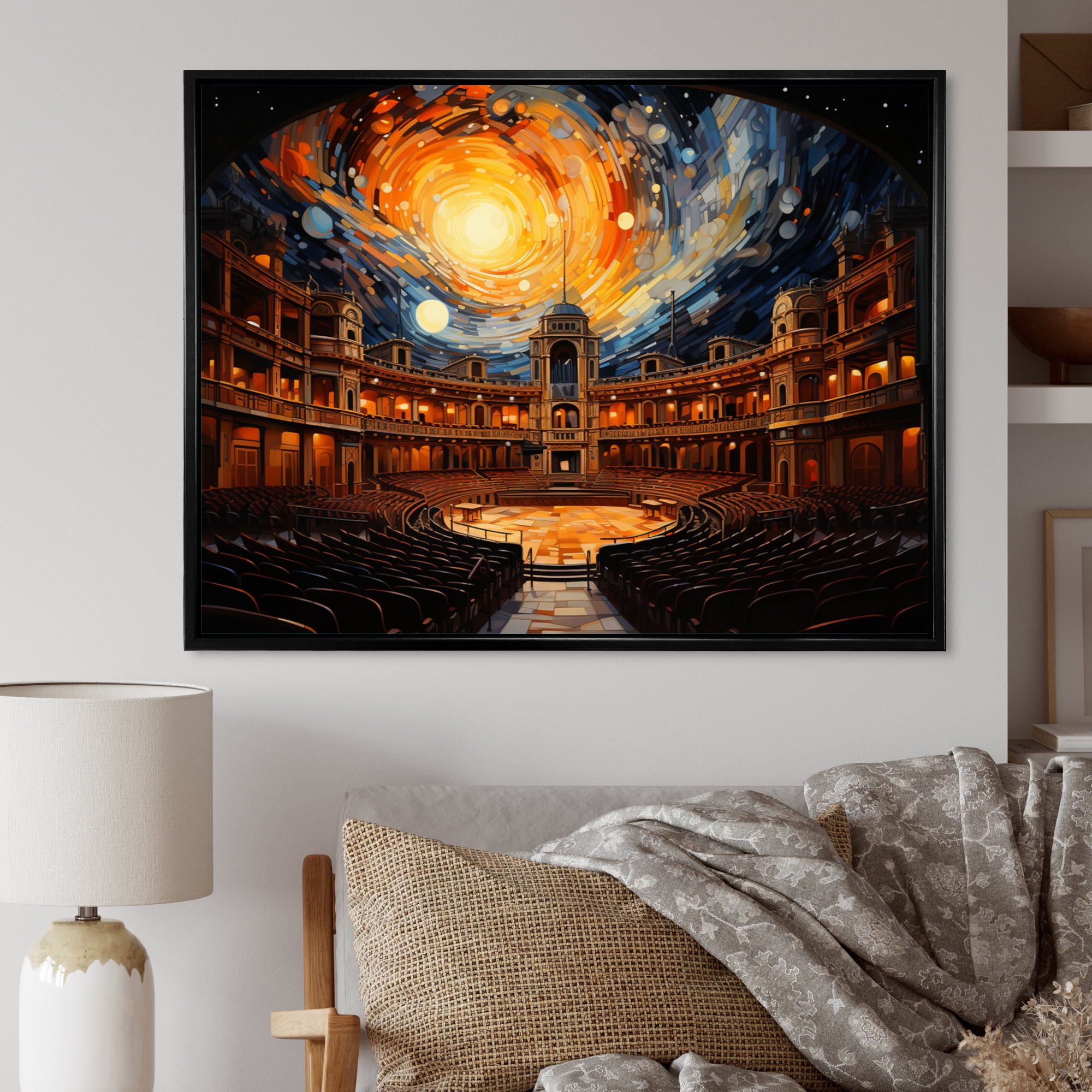 Designart "Hall Of Concert Halls art painting VI" Architecture Floater ...