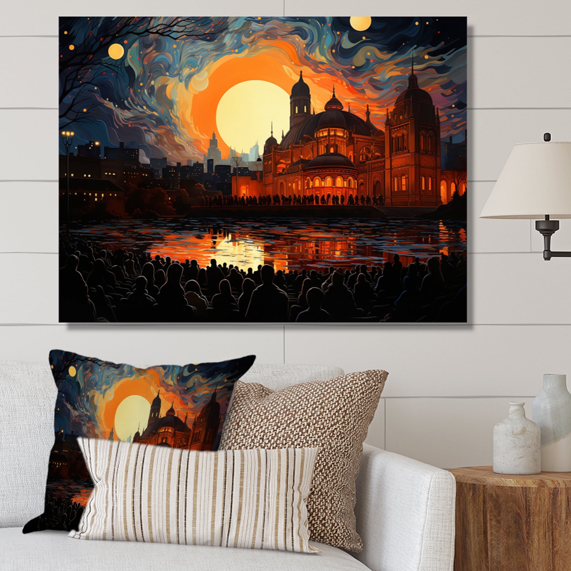 Designart "Hall Of Concert Halls art painting VII" Architecture Canvas ...