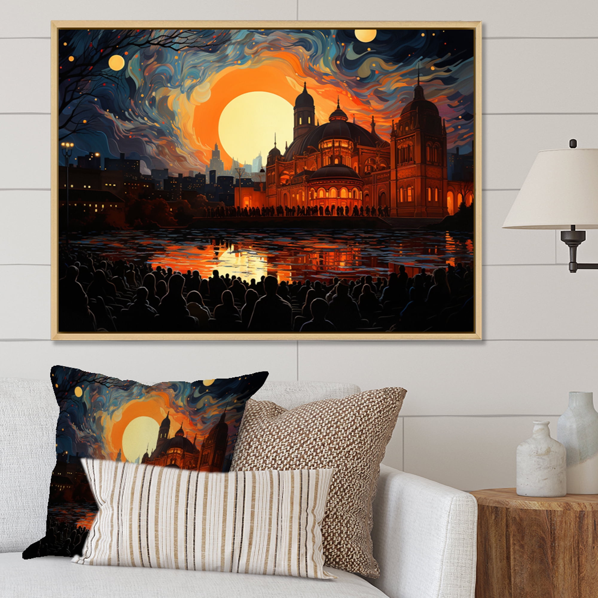 Designart "Hall Of Concert Halls art painting VII" Architecture Floater ...