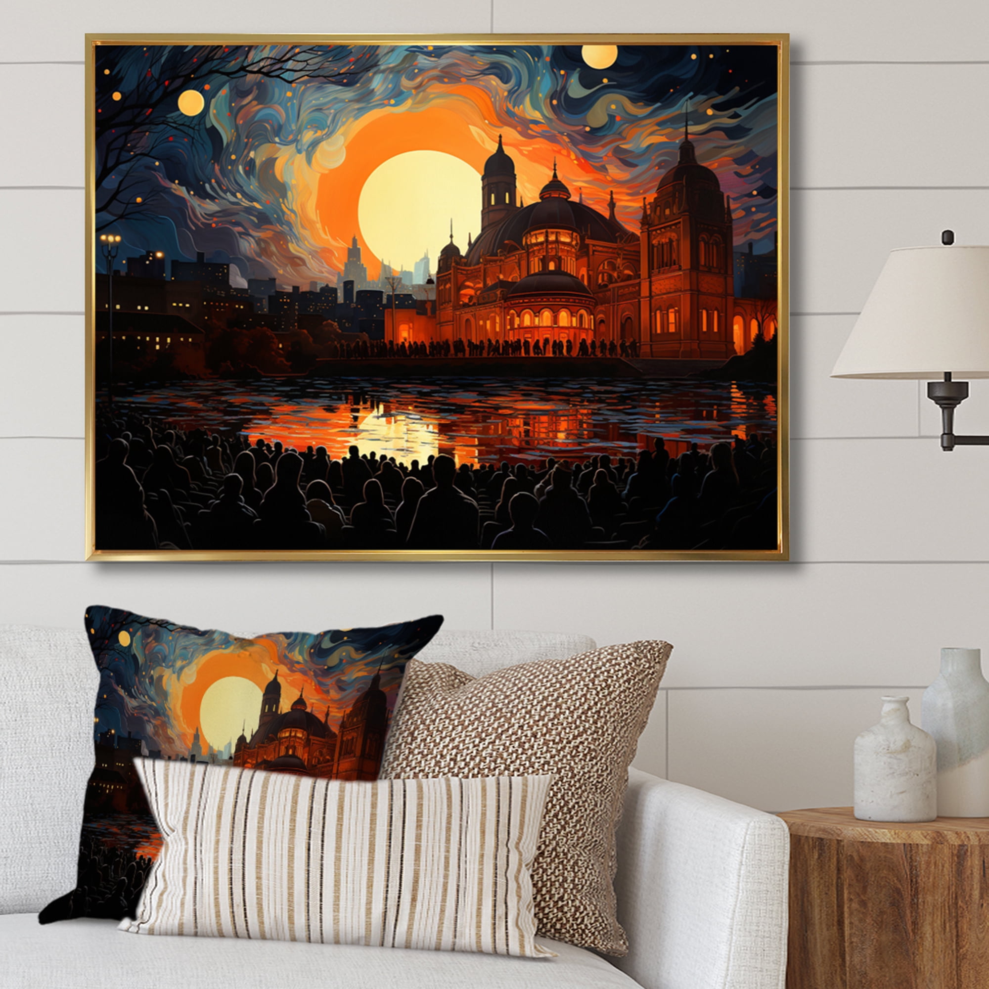 Designart "Hall Of Concert Halls art painting VII" Architecture Floater ...