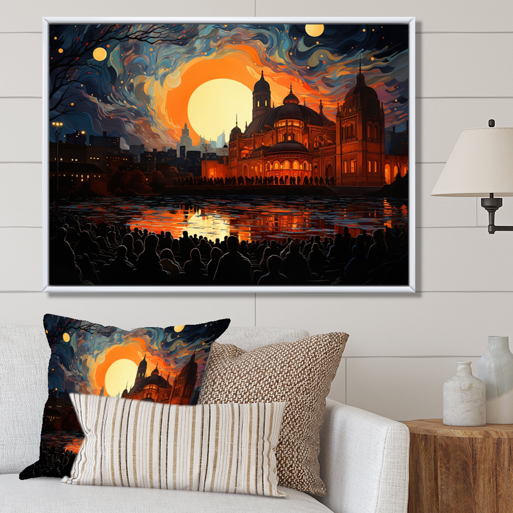 Designart "Hall Of Concert Halls art painting VII" Architecture Floater ...