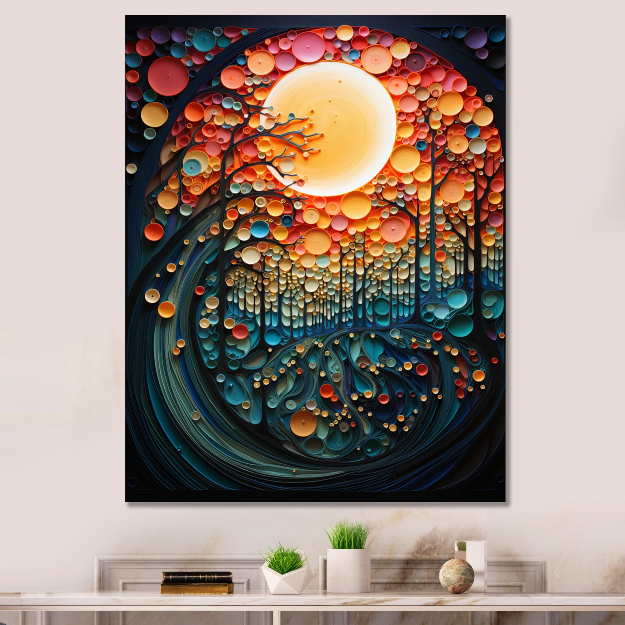 Designart "Hardedge Art Sublime Tree consistency I" Abstract Wall Decor ...