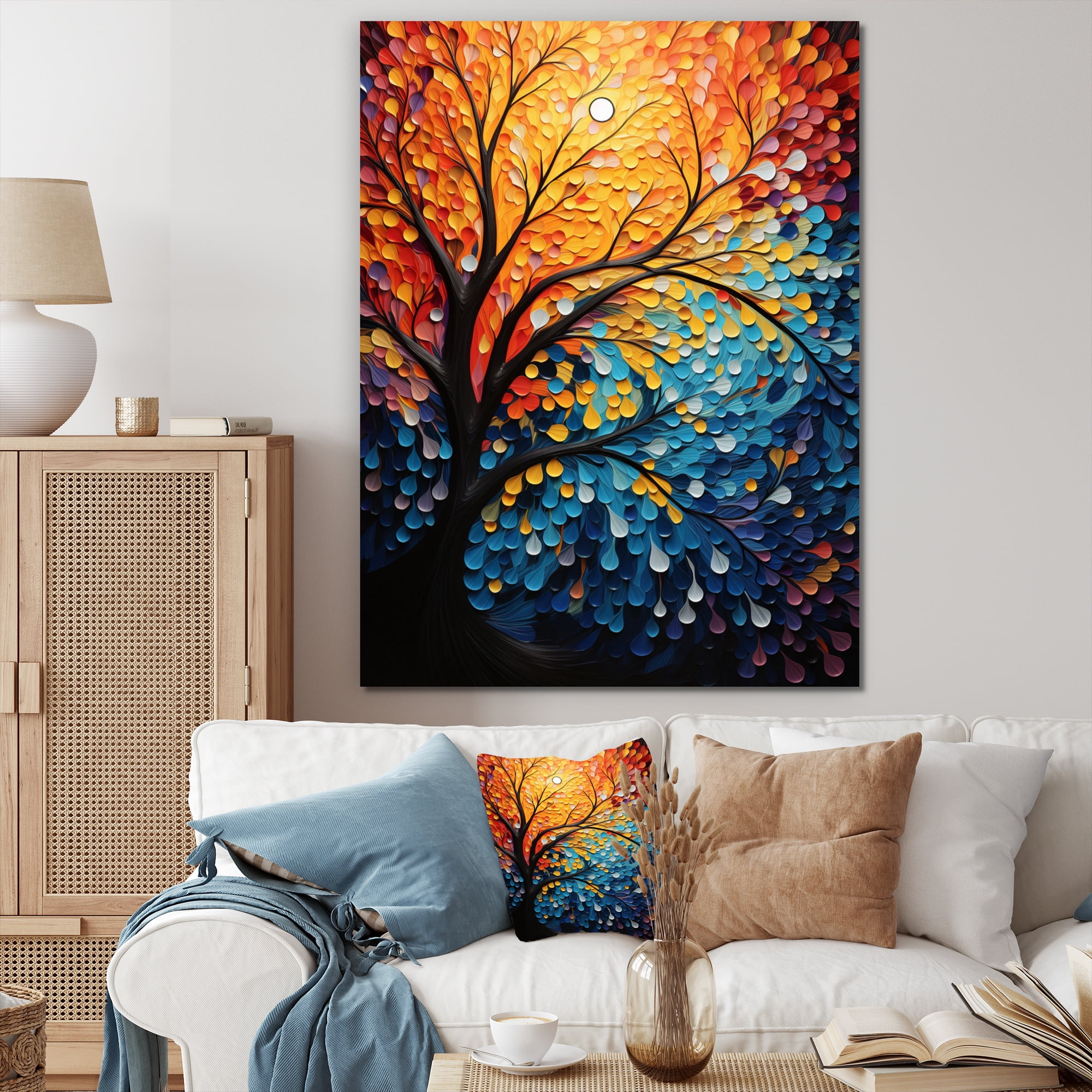 Designart "Hardedge Art Sublime Tree consistency V" Abstract Canvas Art ...