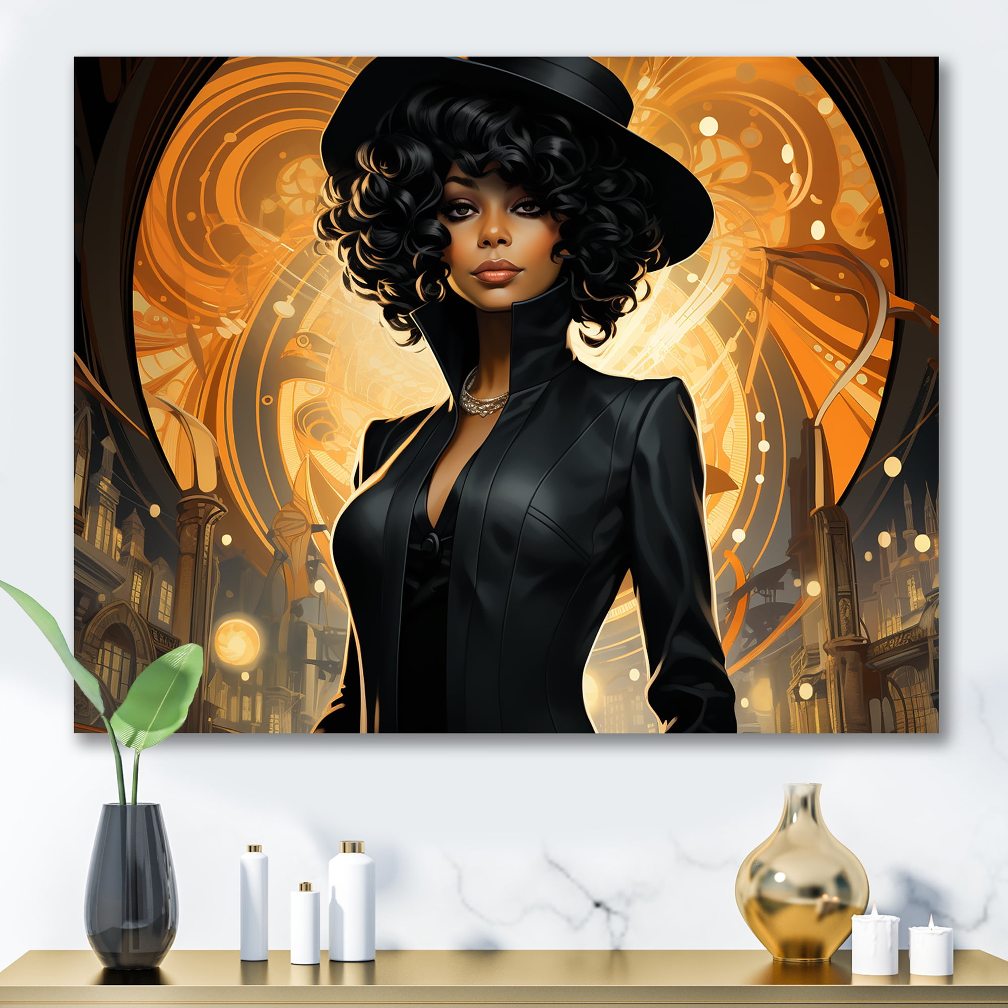 Designart "Harlem Renaissance African American Woman I" People Wall Art ...