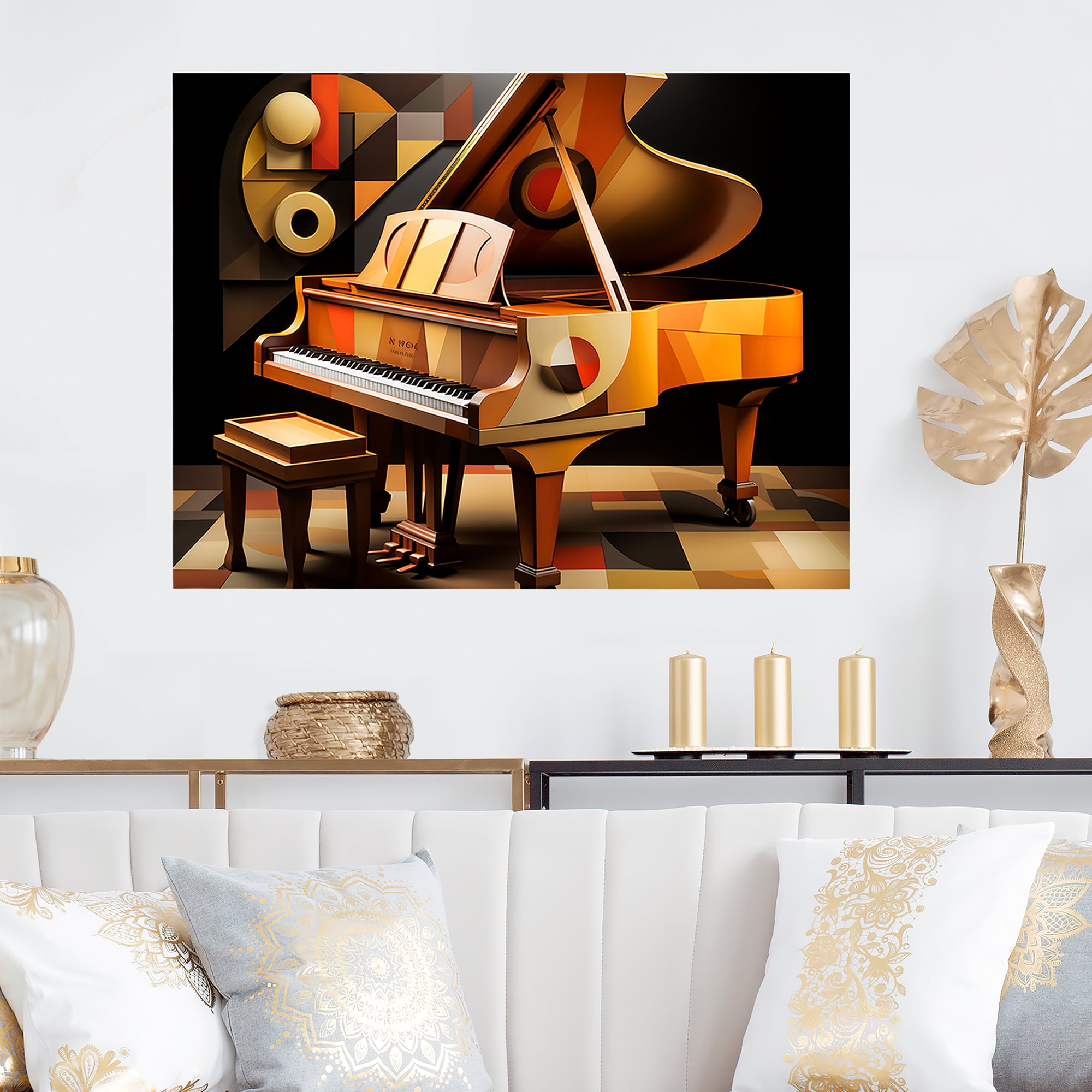 Designart "Harlem Renaissance Stride Piano Rhythms 2 In Yellow"Harlem ...