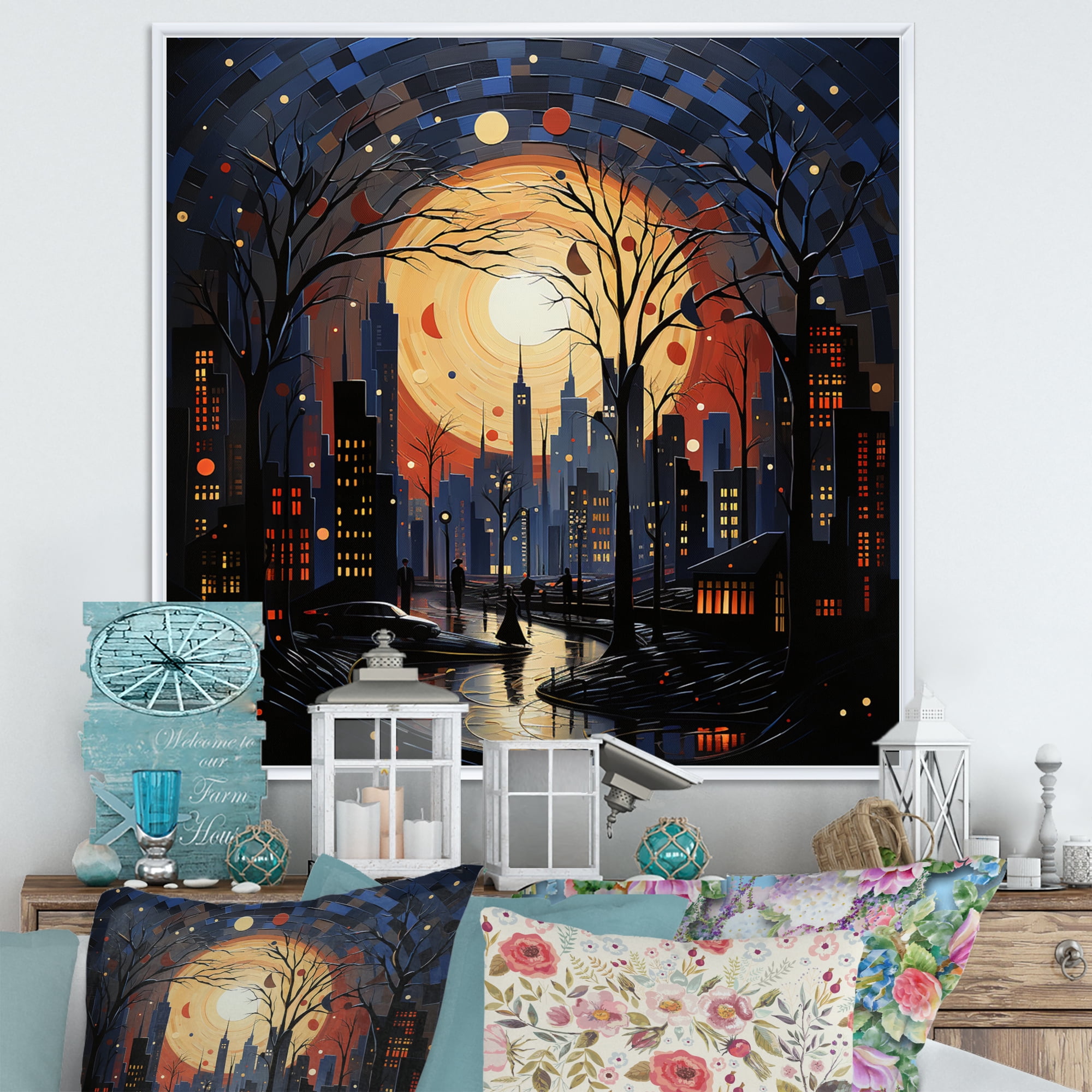 Designart "Harlem at Night Vibrant Renaissance Vibes III" Harlem ...