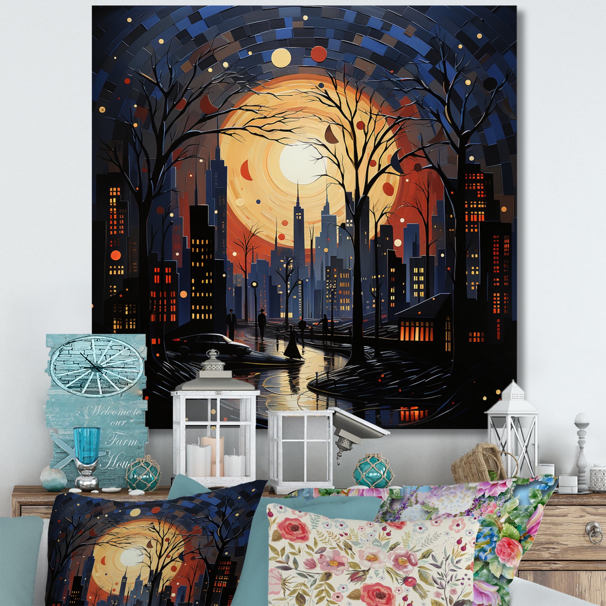 Designart "Harlem at Night Vibrant Renaissance Vibes III" Harlem ...