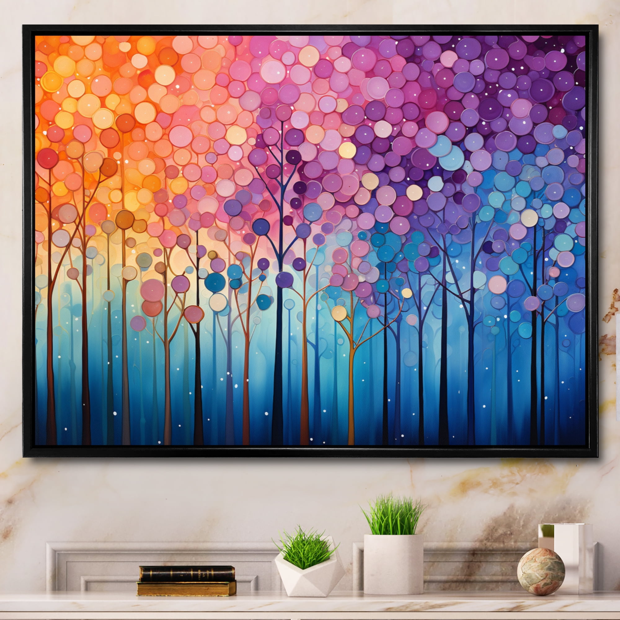 Designart "Harmonic Fusion Hardedge Art painting II" Modern Floater ...