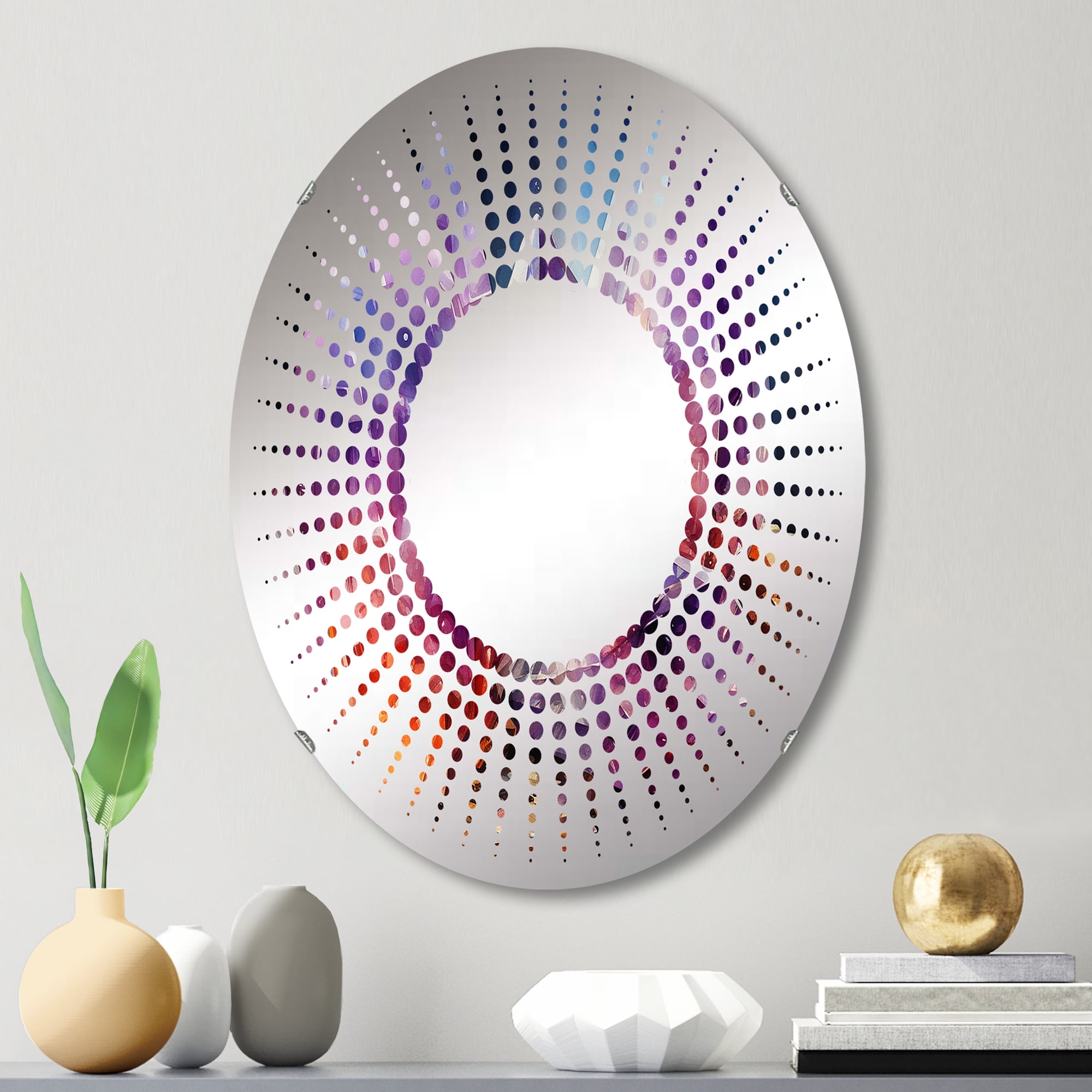 Designart "Harmonic Multicolor Quartz" Spiritual Stone Starburst Round ...