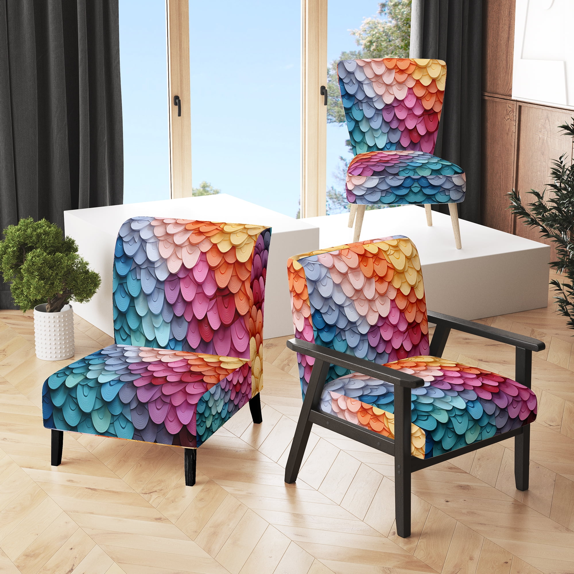 Designart "Harmonious Spectrum Opt Art wall decor II" Multi-Color ...