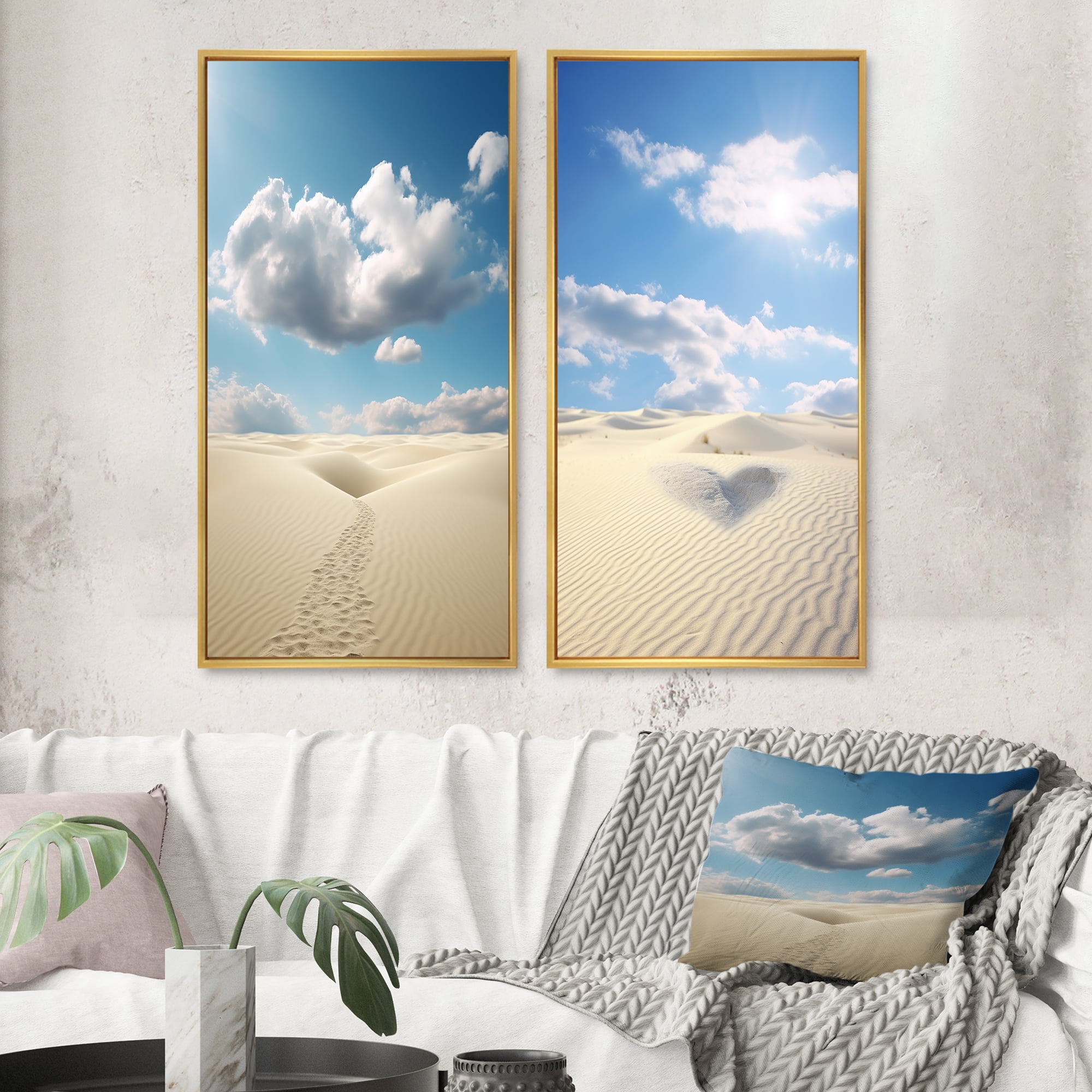 Designart "Heart of the Desert A Remote Beauty V" Beach Framed Wall Art ...