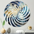 Designart "Heavenly Blue White Sky Art I" Abstract Liquid Ink Vortex ...