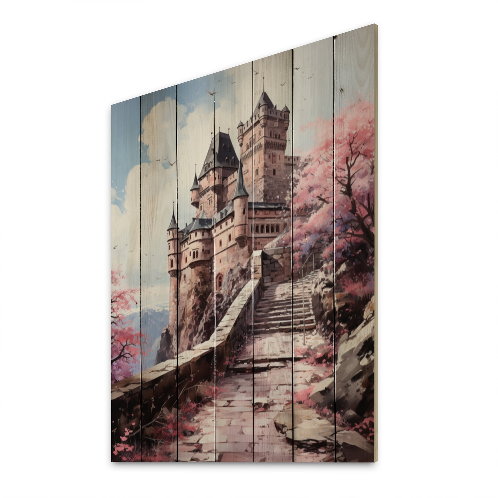 Designart "Heidelberg Castle in Germany" Cityscapes Print on Natural ...