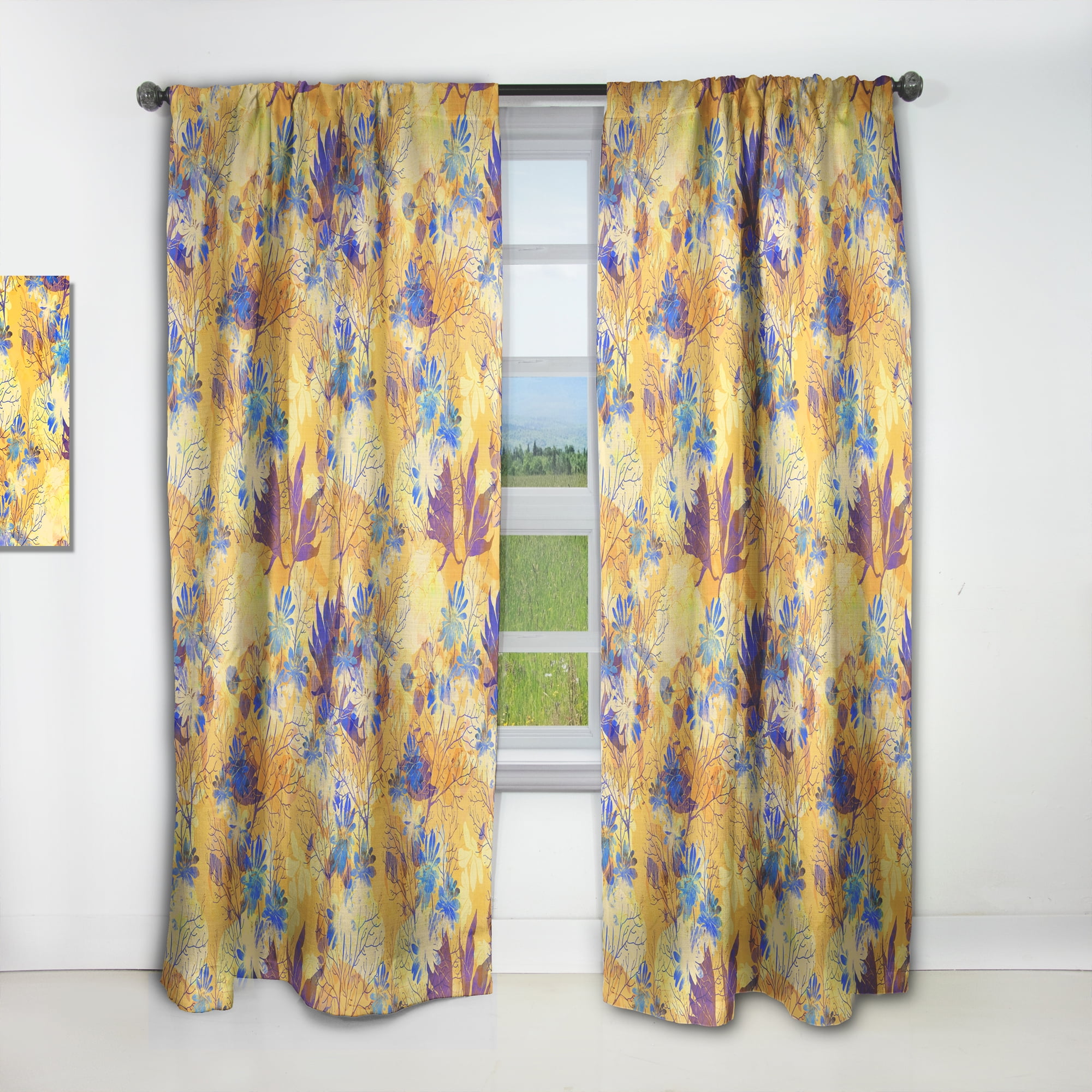 Designart 'Herb Pattern and Imprints Flowers I' Modern & Contemporary ...