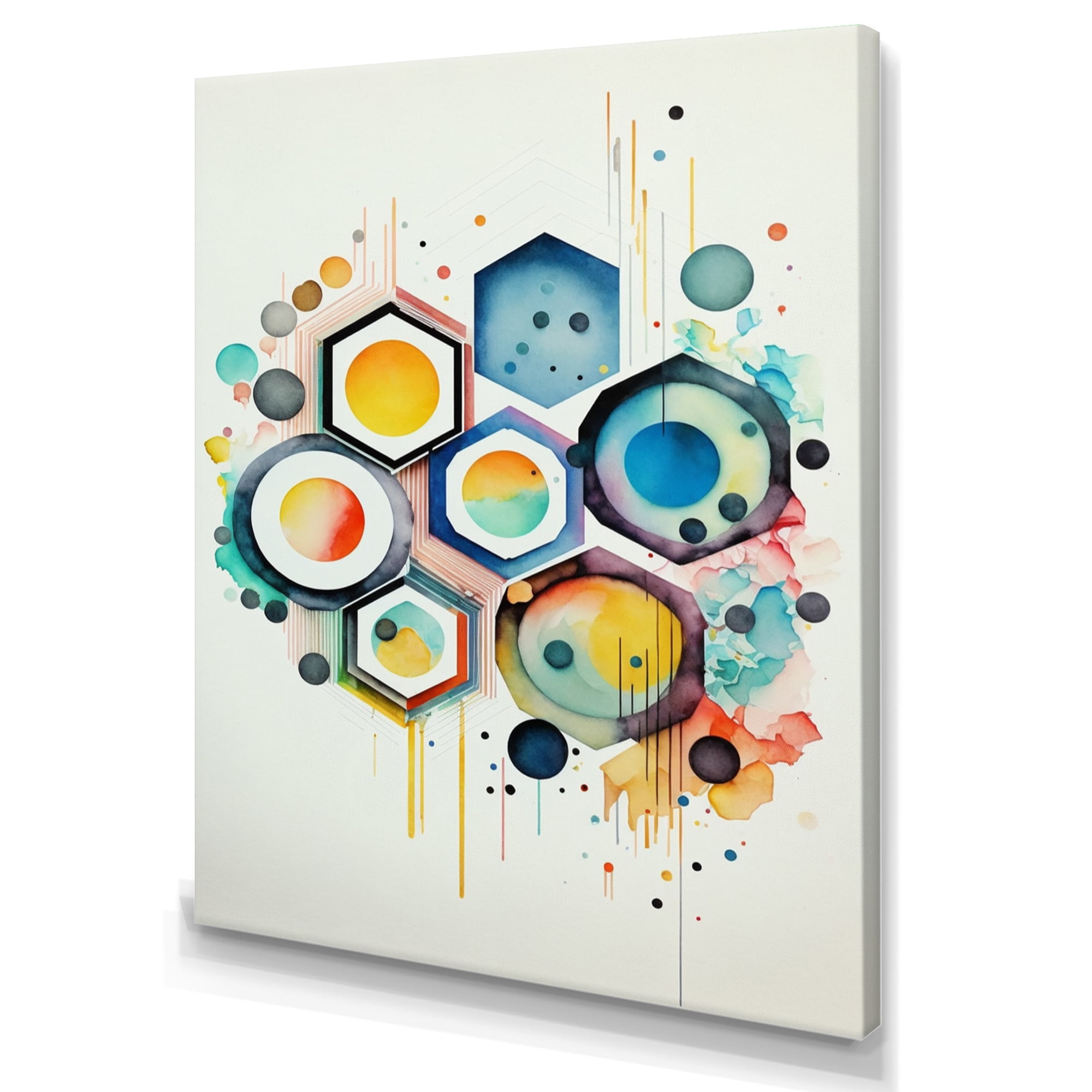 Free Shipping! Designart Modern Geometric Abstract Canvas Wall Art ...