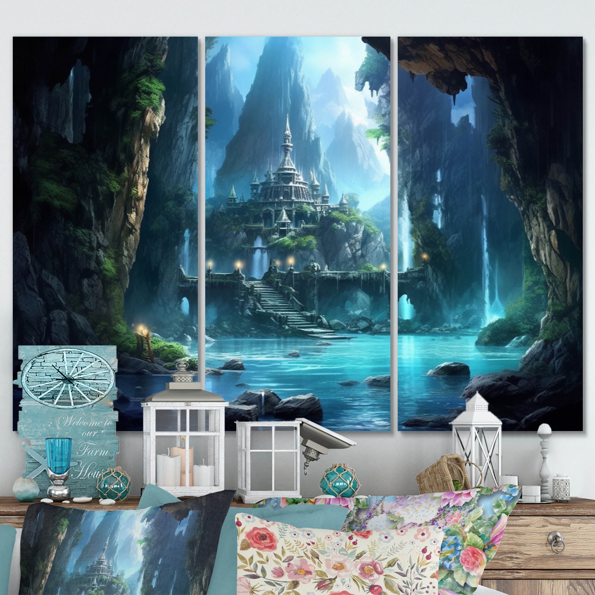 Designart "Hidden Castle Secrets of History" Castles Metal Art Print ...