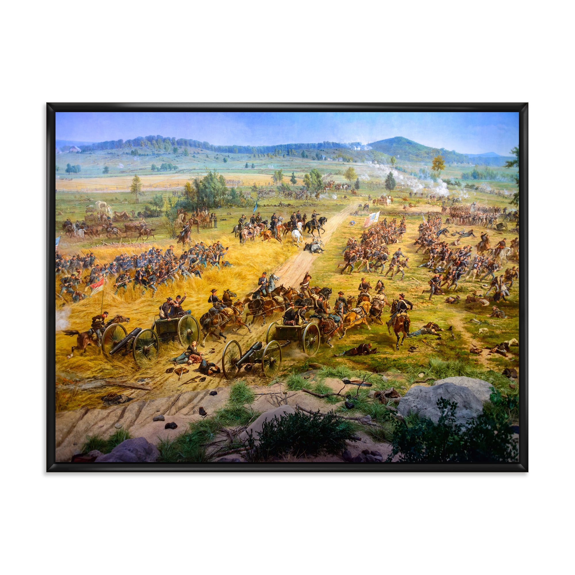 Designart 'Historical Gettysburg National Military Park' Vintage Framed ...