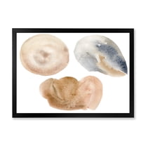 Designart 'Abstract Shapes in Ivory and Terracotta Shapes II' Modern ...