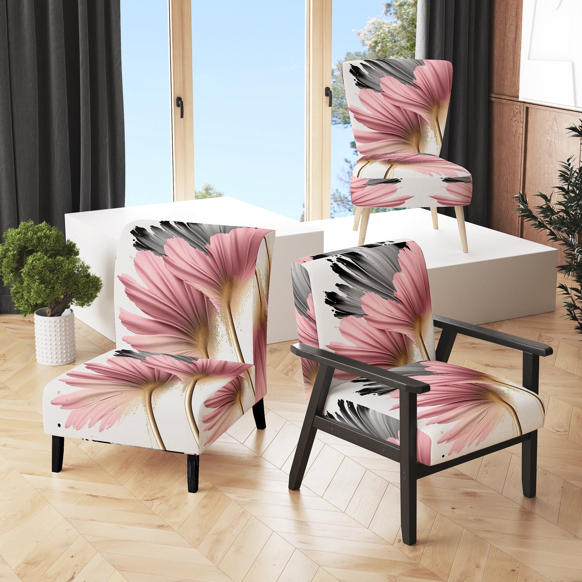 Designart "Hyperrealistic Gerbera Daisy Blooms III" Pink Hyperrealistic ...