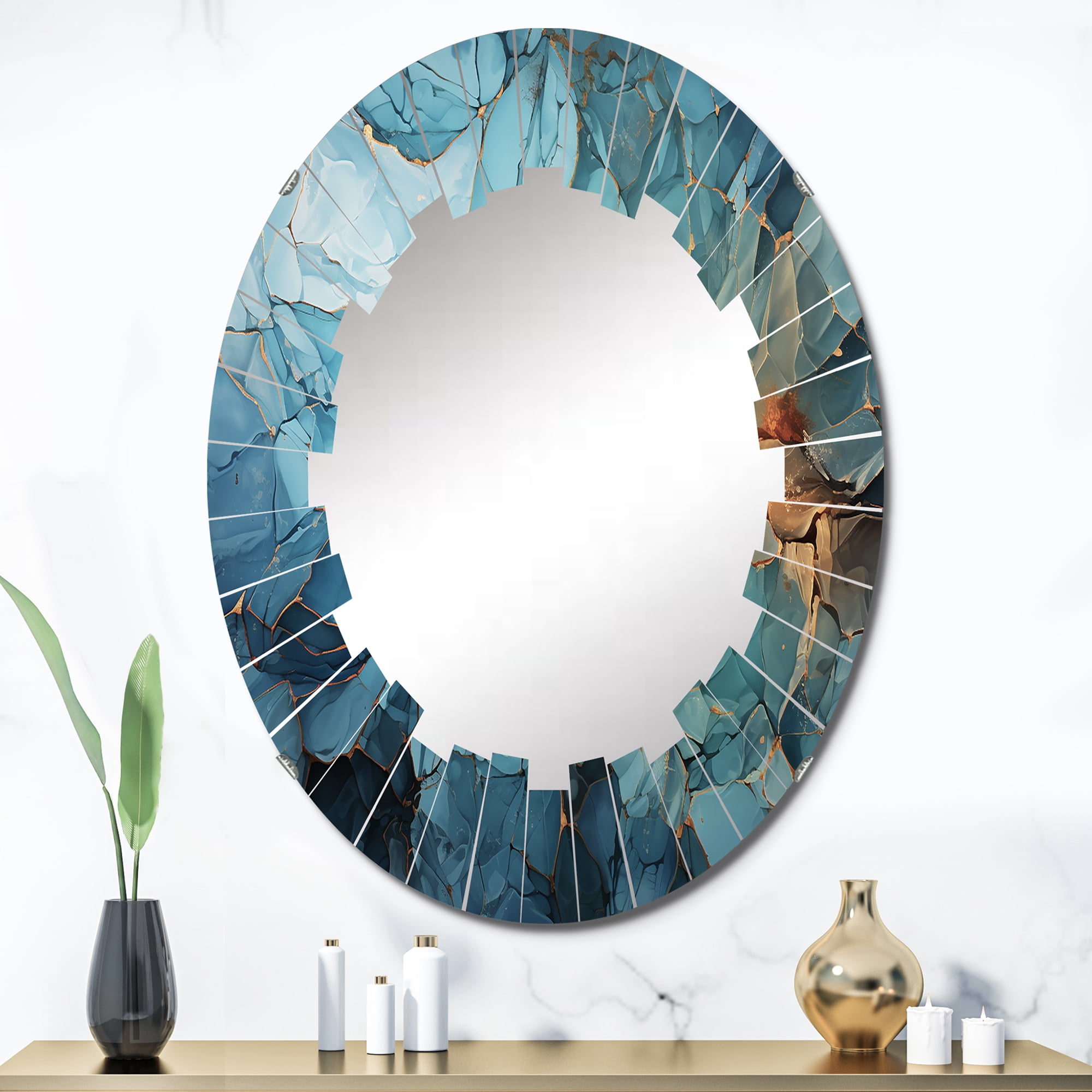 Designart "Icebound Kaleidoscope Antartica Geometric II" Winter ...