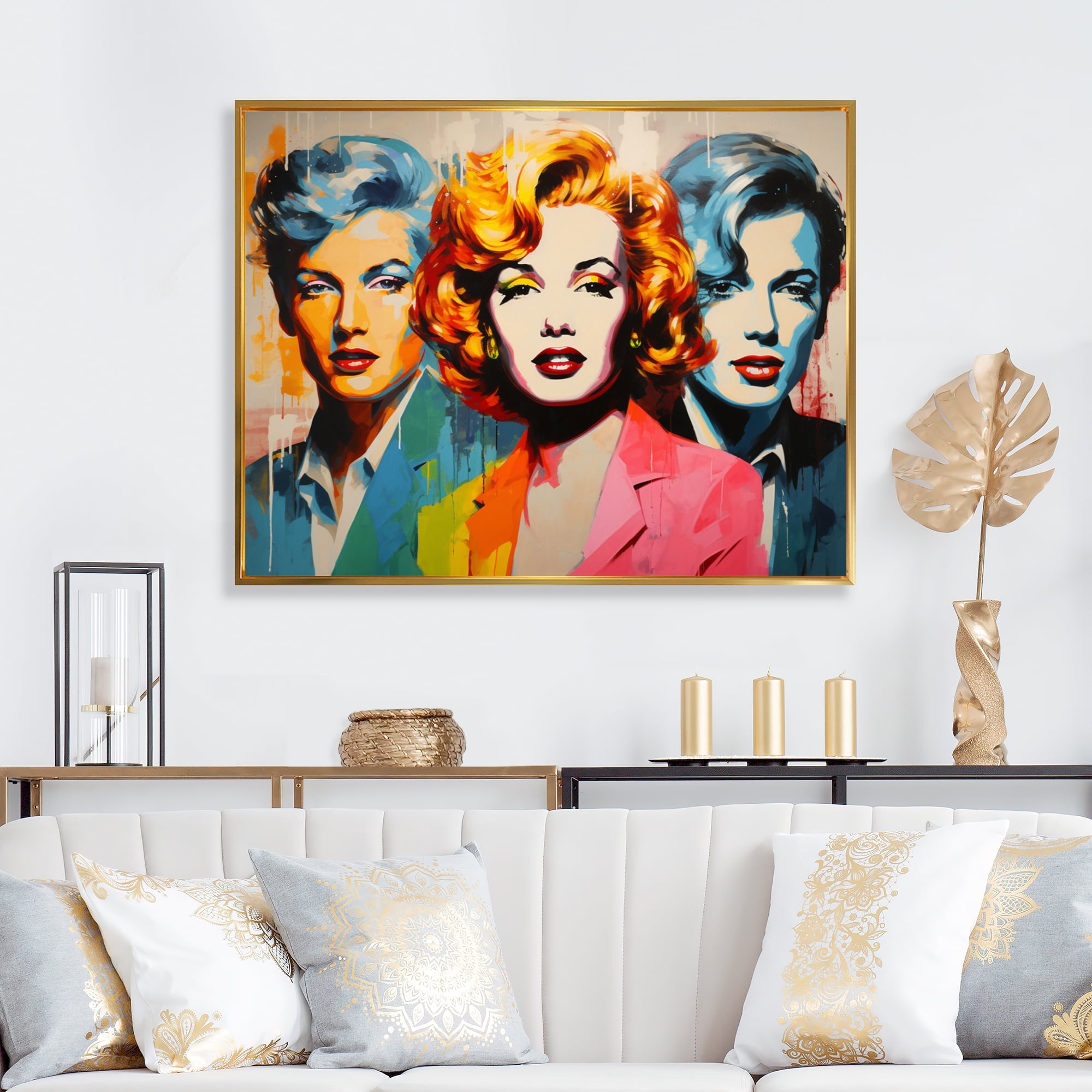 Designart "Iconography Portrait Pop Art painting I" People Floater ...