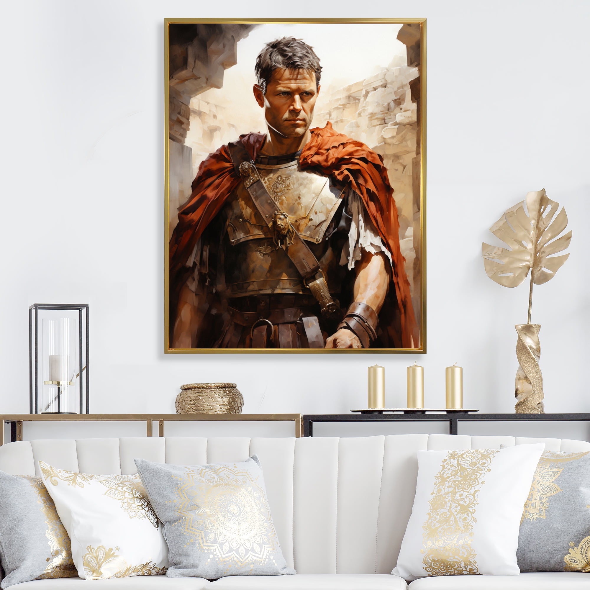 Designart "Imperial Portrait Emperor Tiberius painting" Emperor Floater ...