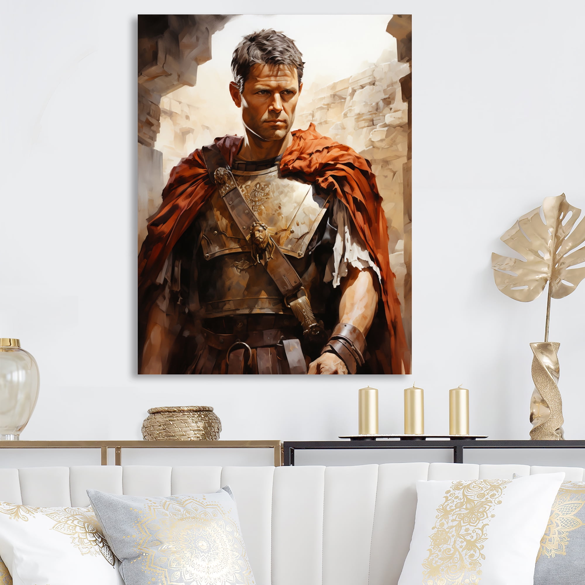 Designart "Imperial Portrait Emperor Tiberius painting" Emperor Metal ...