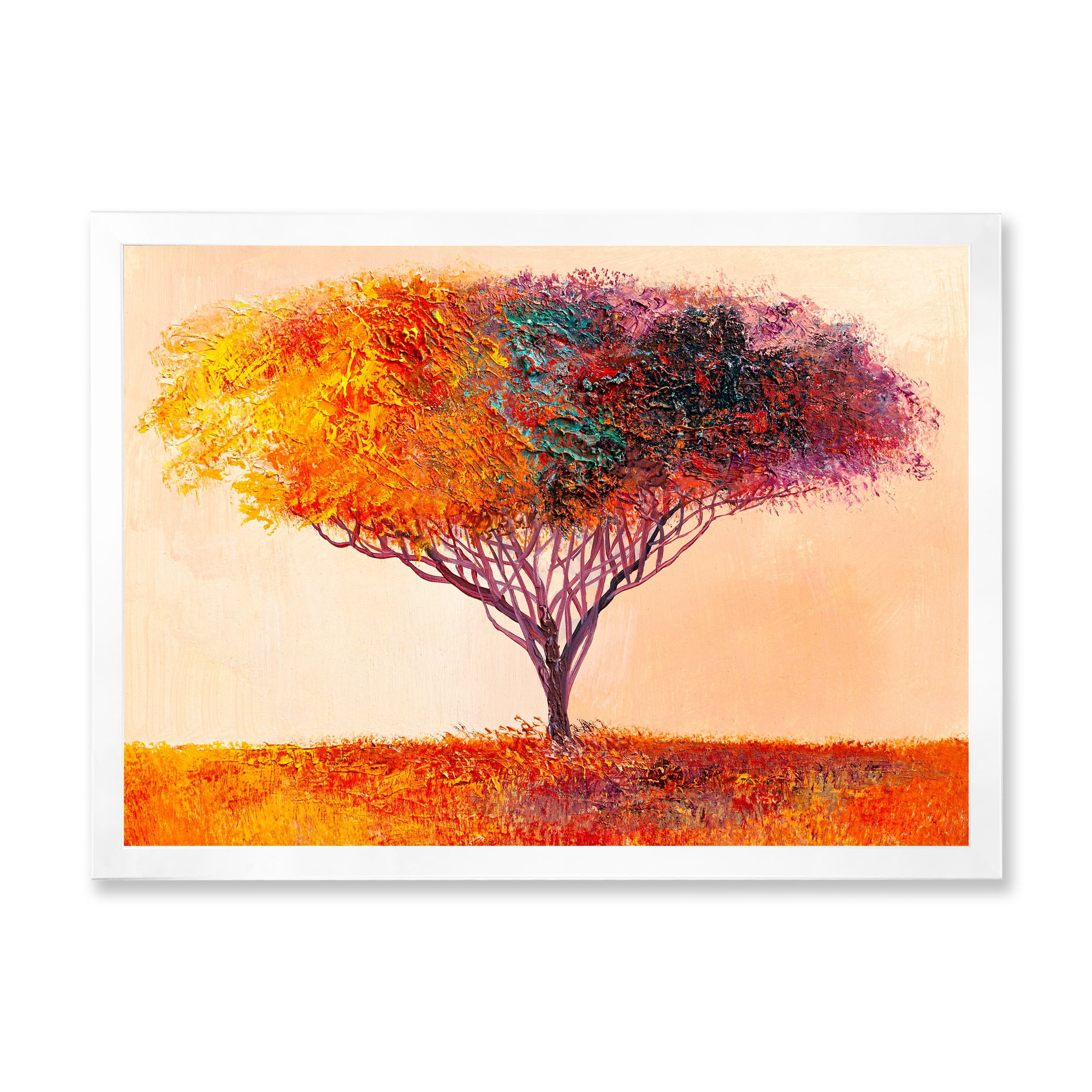 Designart 'Impressionist Landscape Colorful Abstract Tree' Modern ...