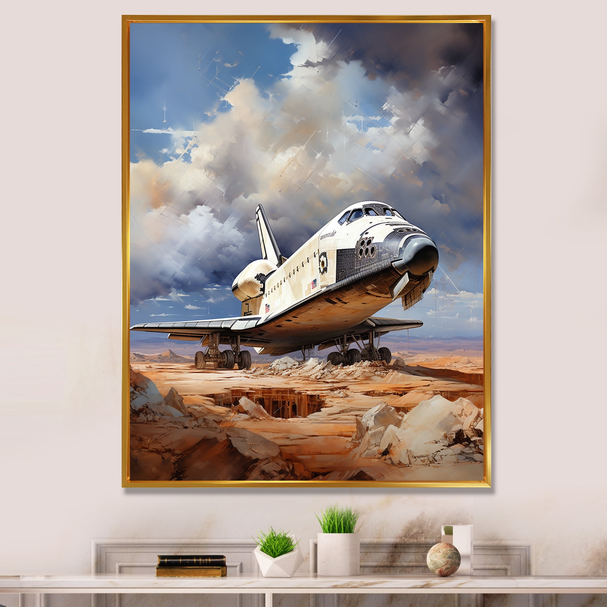 Designart "In the Space Shuttle s Journey II" Space Shuttle Floater ...
